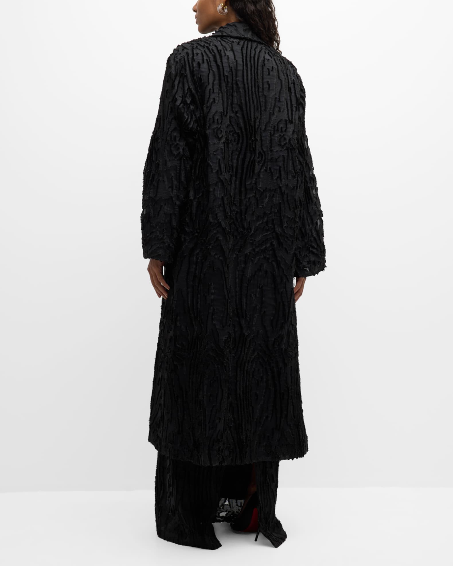 Lafayette 148 New York Wrap-Front Textured Jacquard Jacket | Neiman Marcus