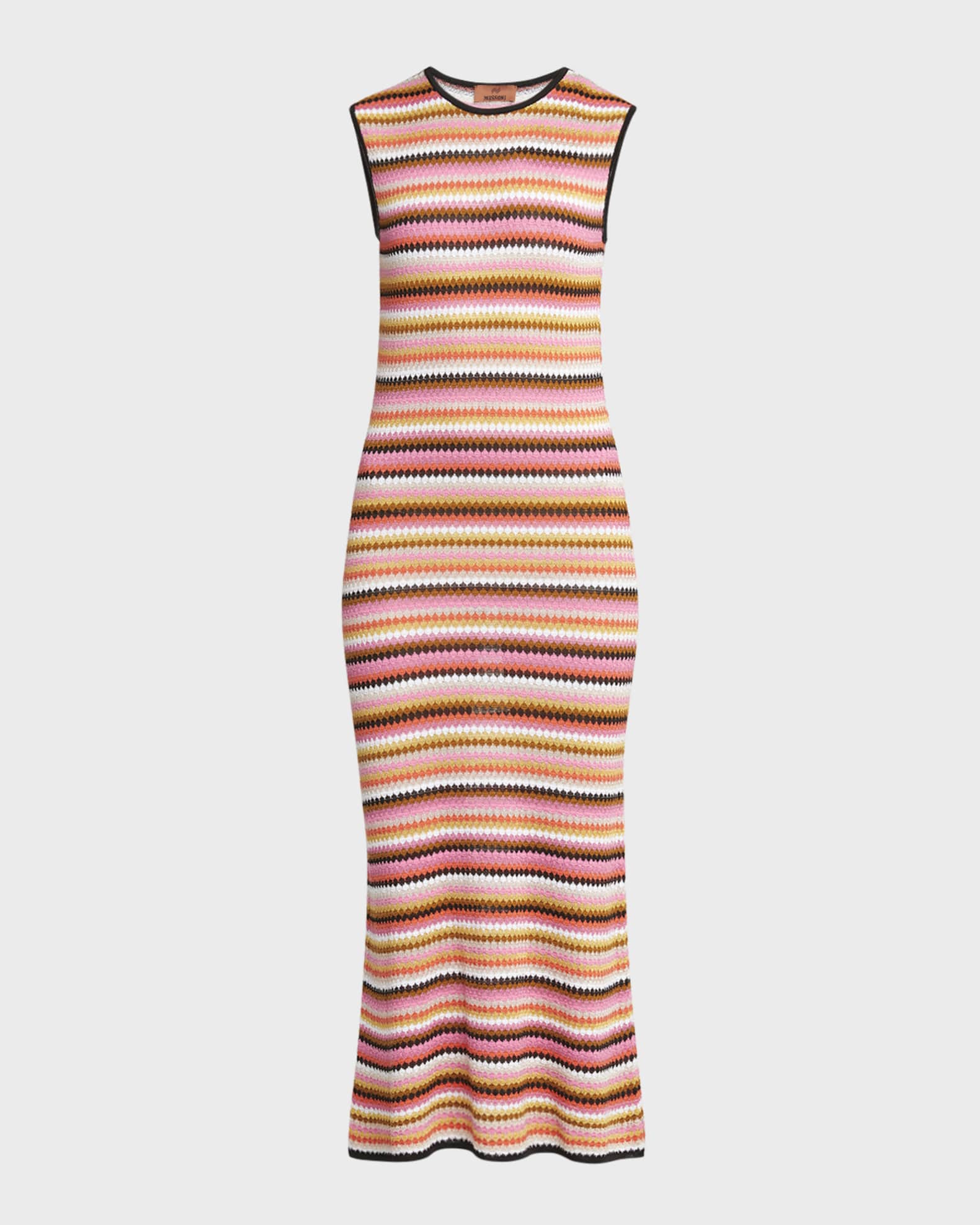 Missoni Diamond Striped Knit Sleeveless Midi Dress | Neiman Marcus