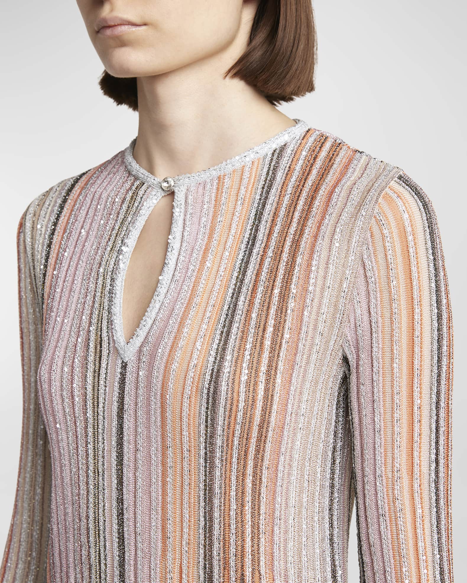 Missoni Stripe Keyhole Sweater | Neiman Marcus