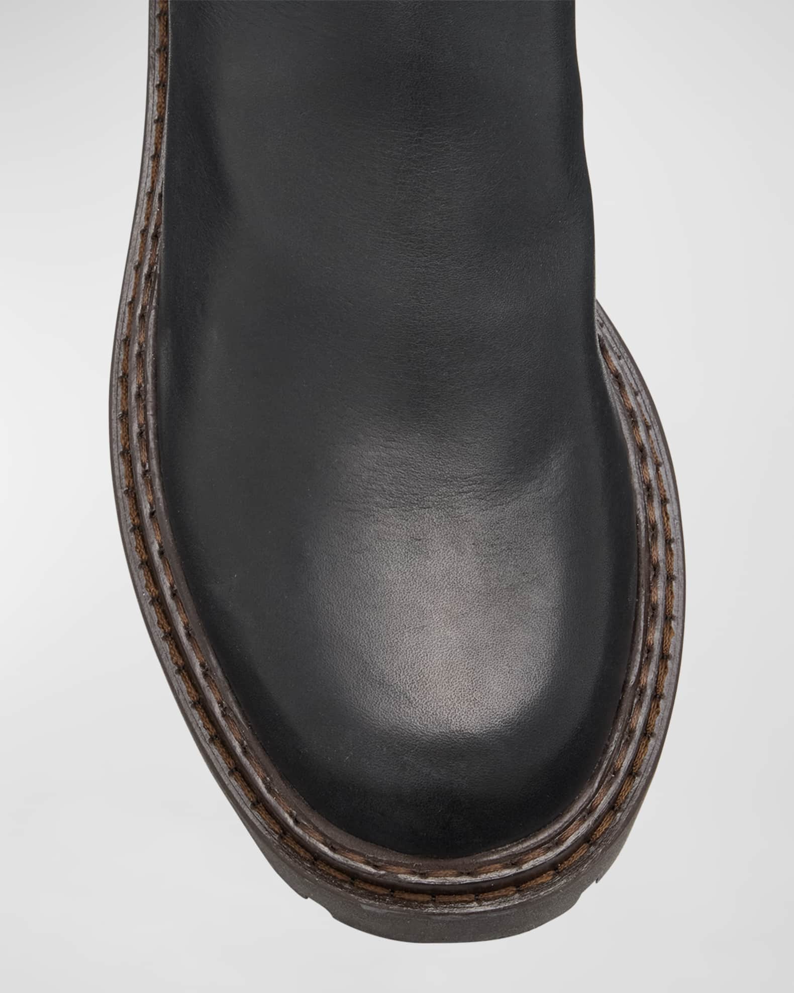 Ulla Johnson Lennon Leather Buckle Lug-Sole Boots | Neiman Marcus