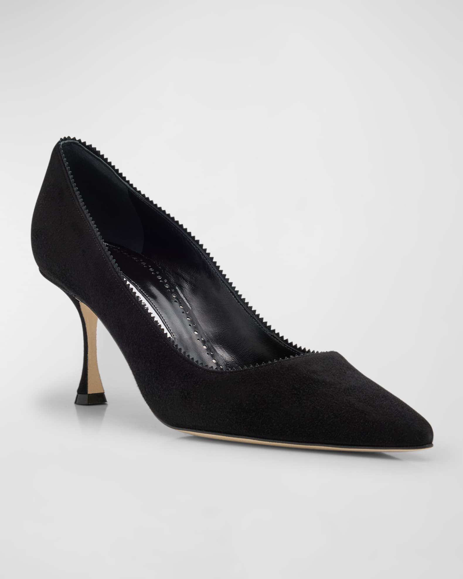 Manolo Blahnik Gala Suede Stiletto Pumps | Neiman Marcus