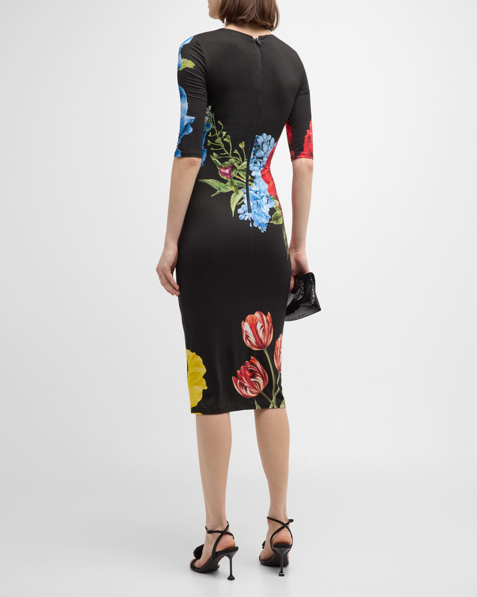 Alice + Olivia Delora Le Parisien Midi Dress | Neiman Marcus