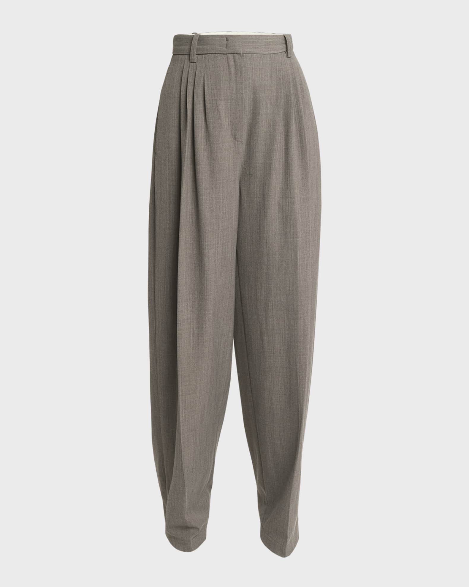 Co Pleated Wool Trousers | Neiman Marcus