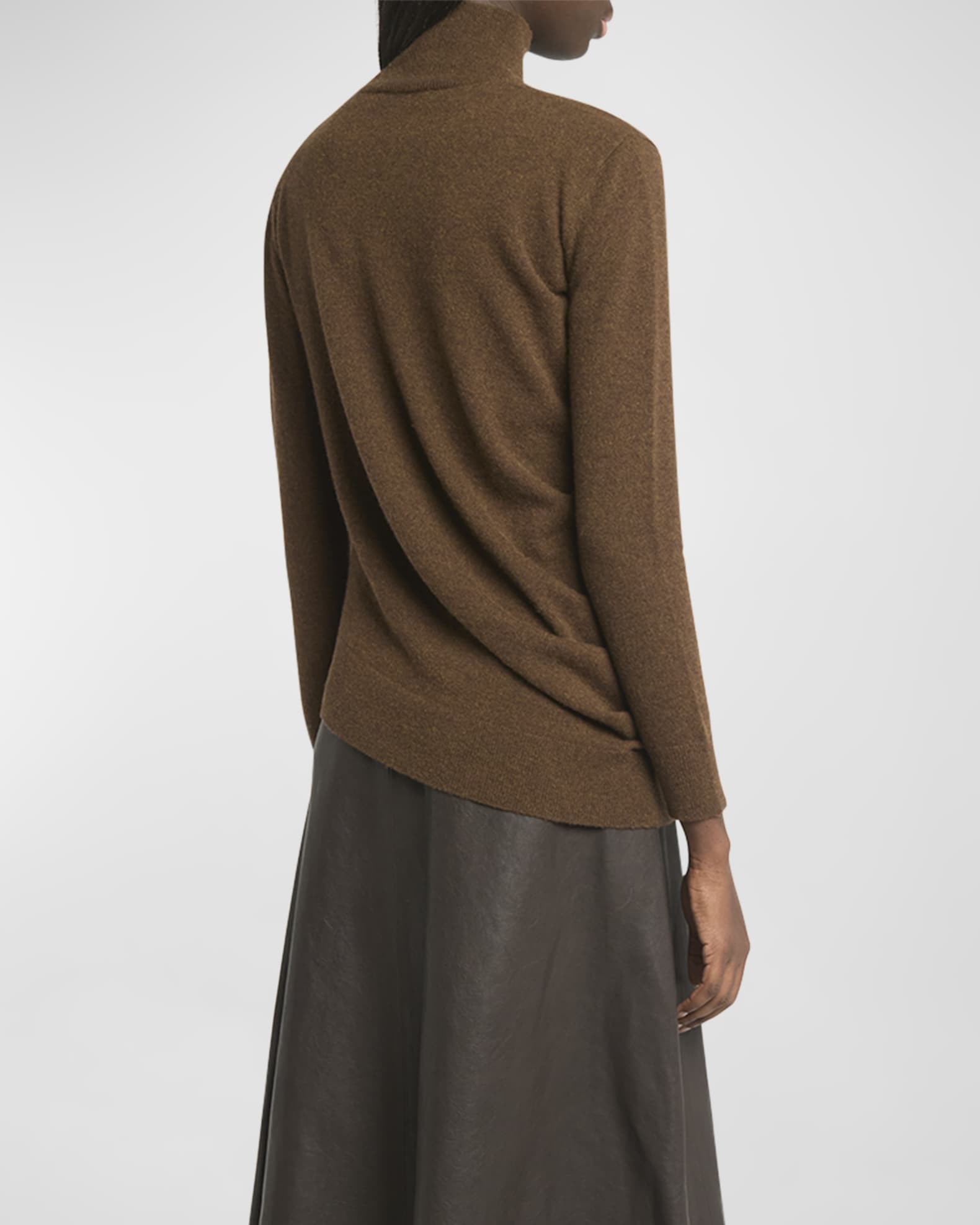 Co Draped Cashmere Turtleneck Sweater | Neiman Marcus