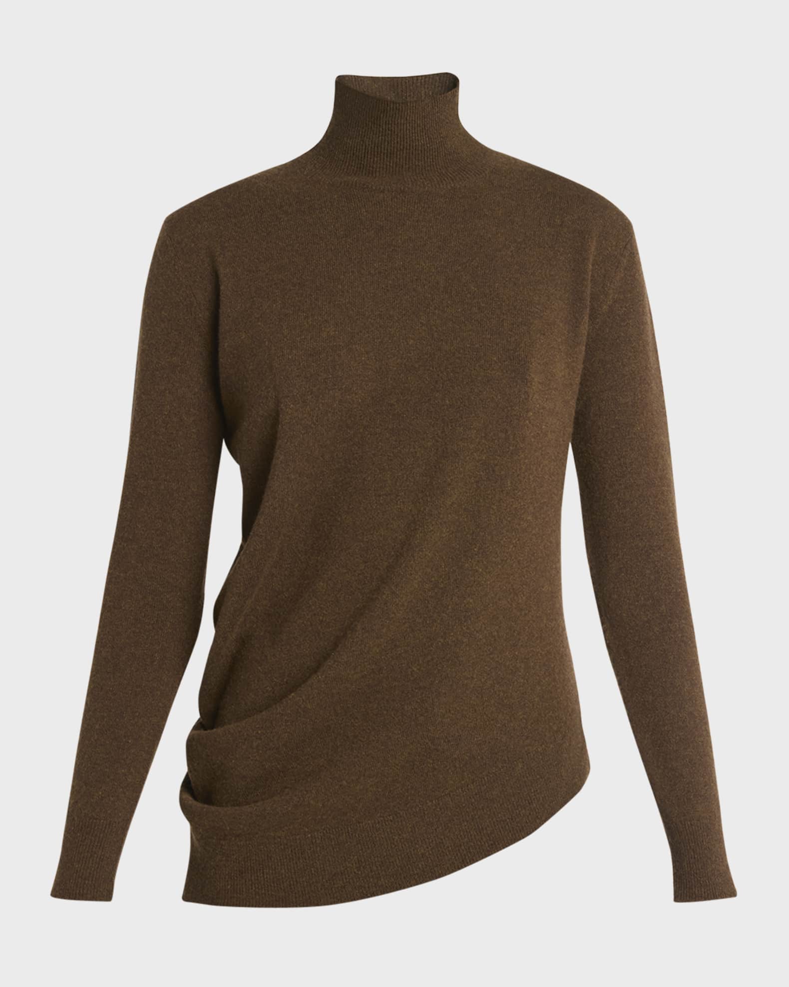 Co Draped Cashmere Turtleneck Sweater | Neiman Marcus