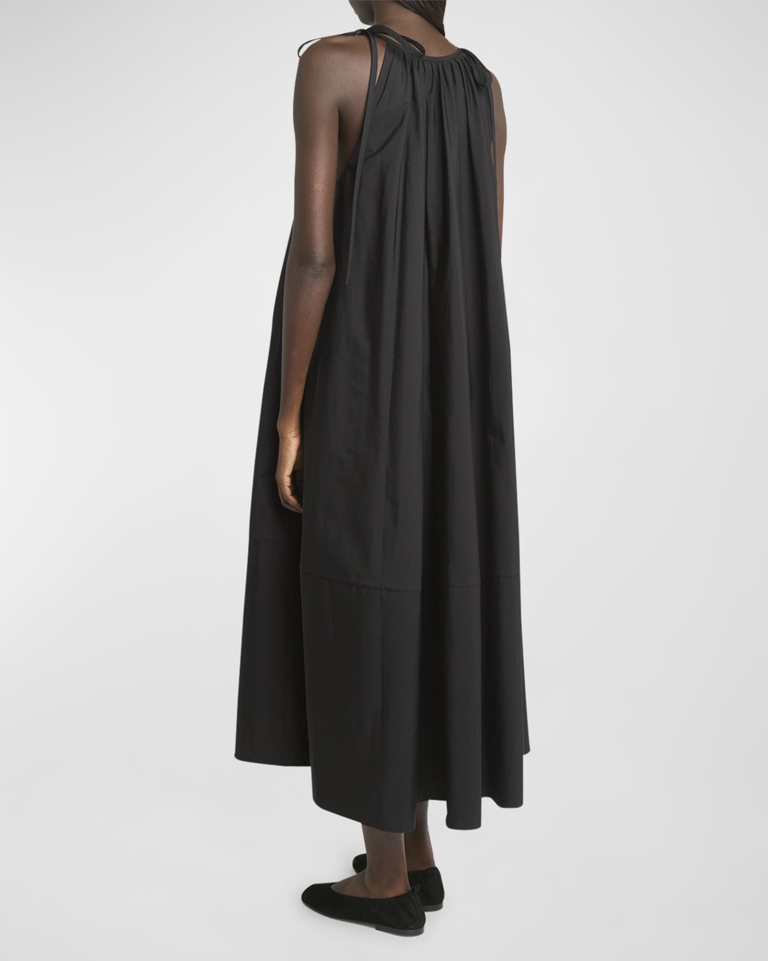 Co Sleeveless Gathered Maxi Shift Dress | Neiman Marcus