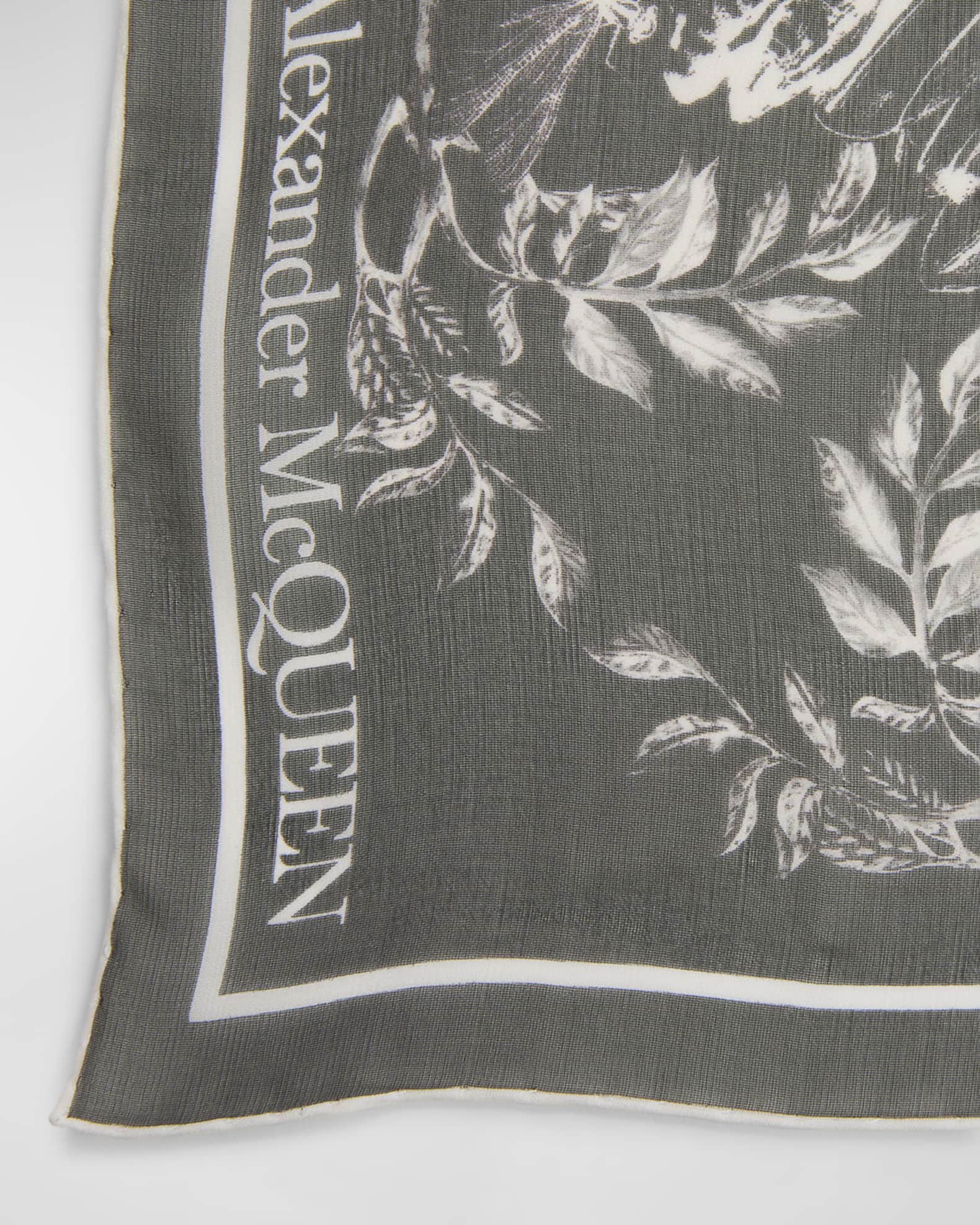 McQueen Eagle Flight Sheer Silk Shawl | Neiman Marcus