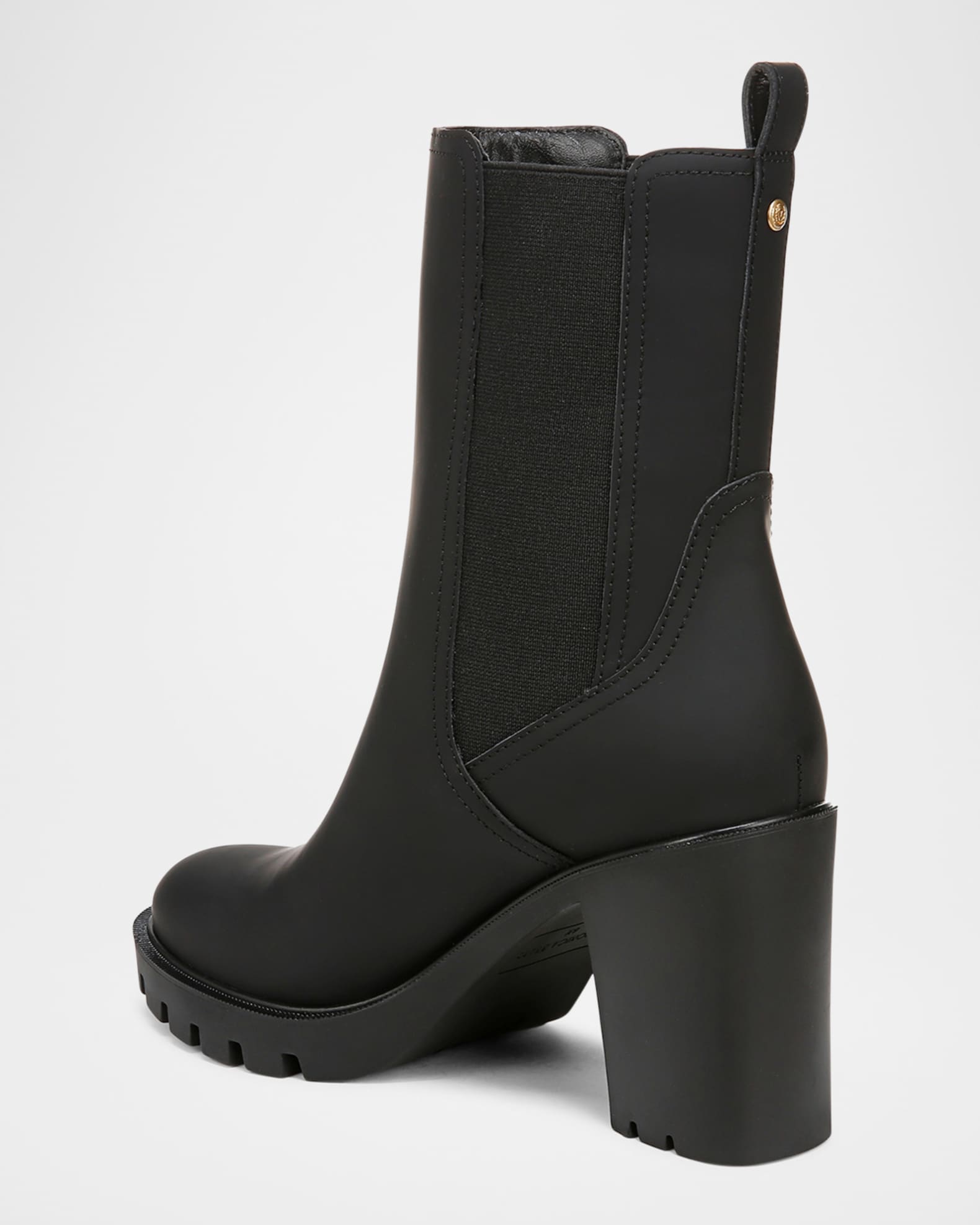 Veronica Beard Riley Leather Block-Heel Chelsea Booties | Neiman Marcus