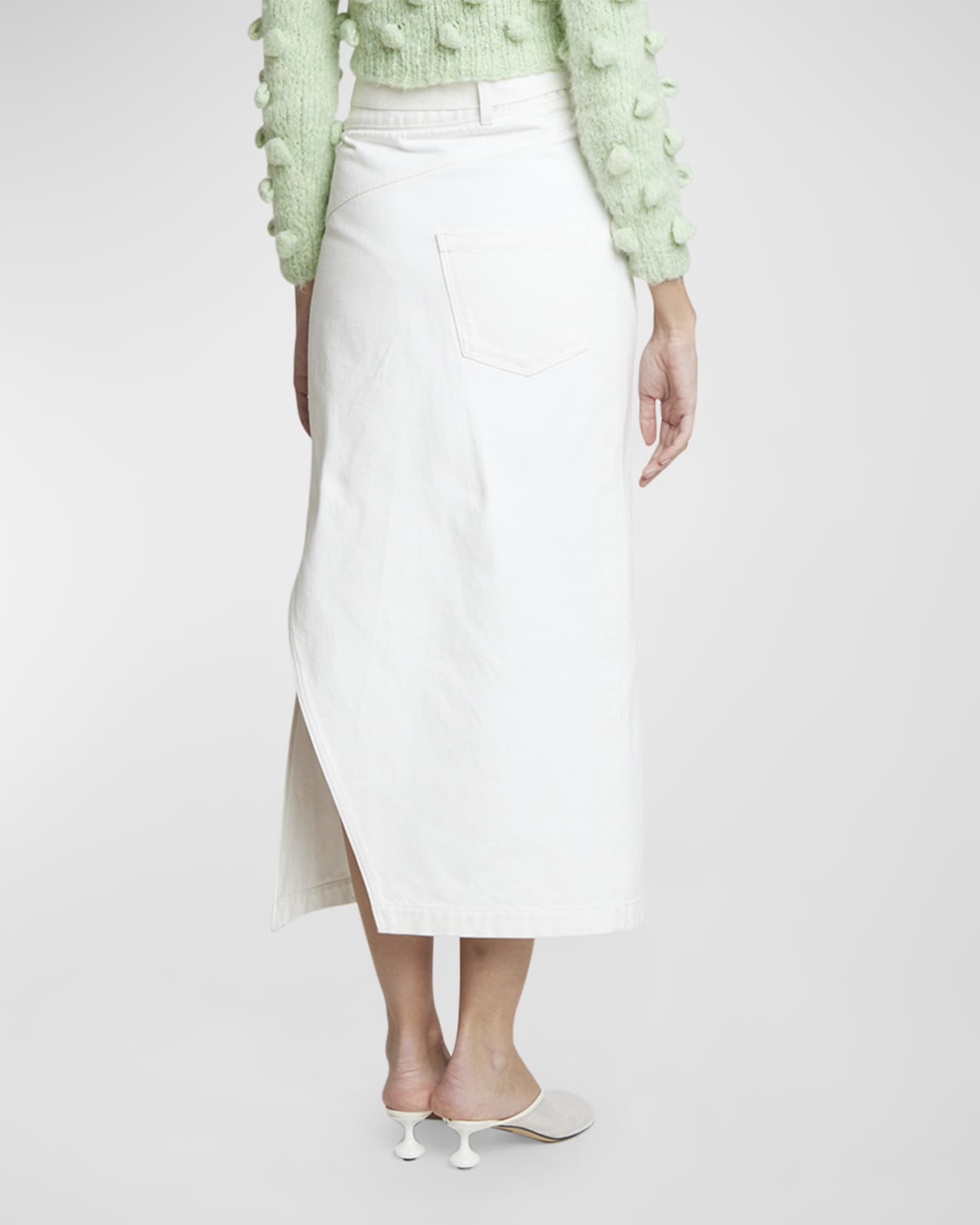 Loewe Deconstructed Denim Wrap Waist Skirt | Neiman Marcus