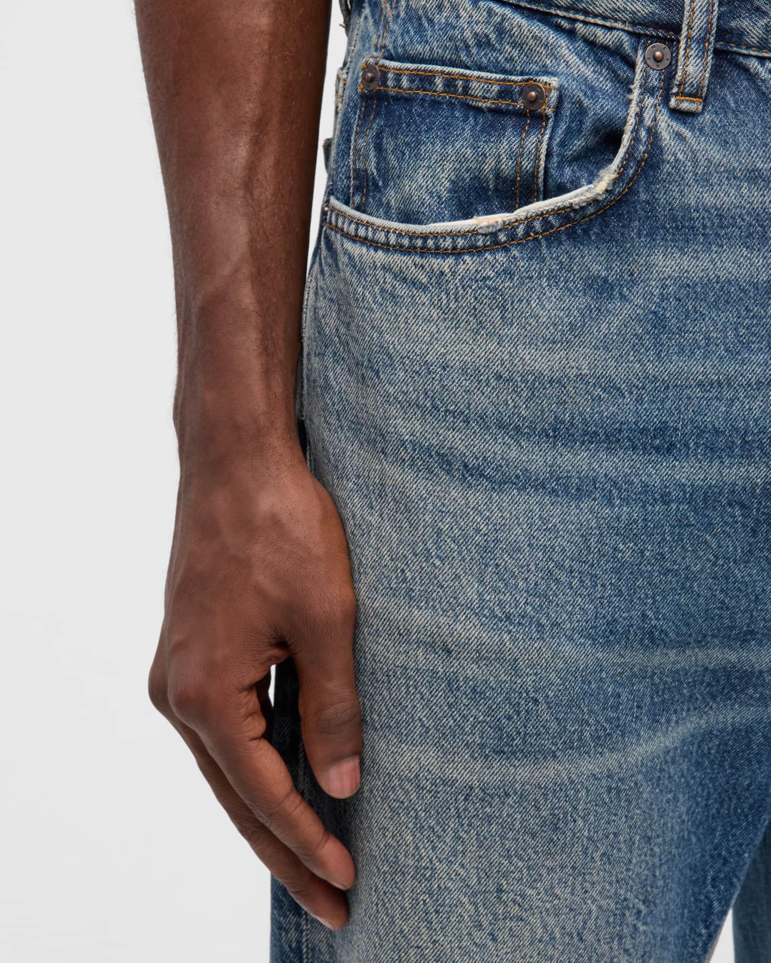FRAME Men's Boxy Medium-Wash Jeans | Neiman Marcus