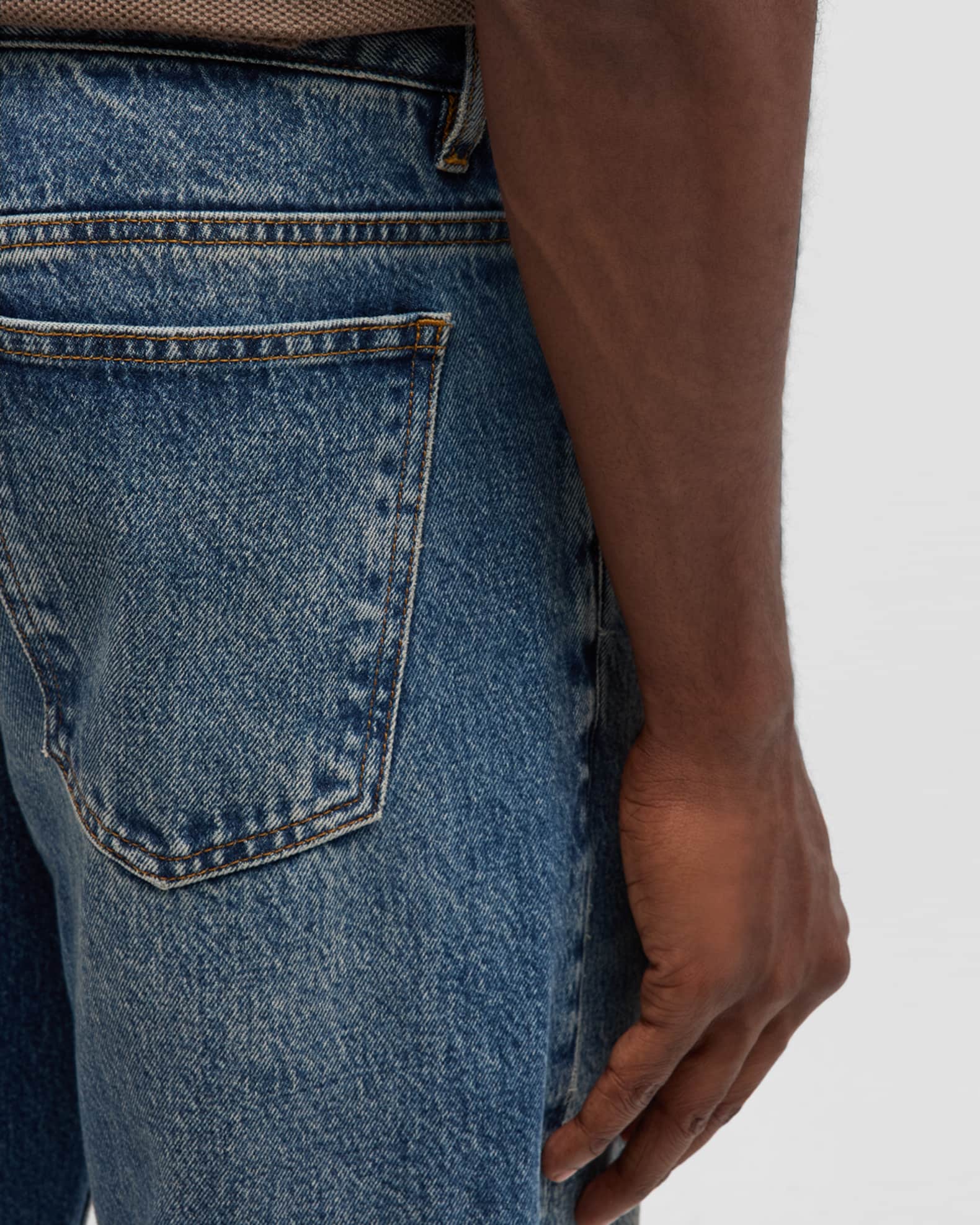 FRAME Men's Boxy Medium-Wash Jeans | Neiman Marcus