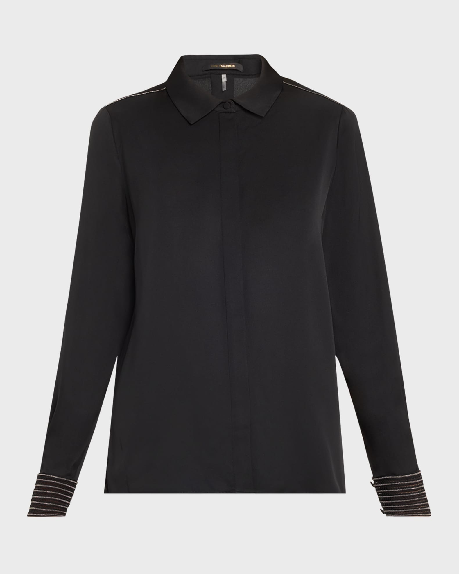 Kobi Halperin Havana Chain-Trim Silk Blouse | Neiman Marcus