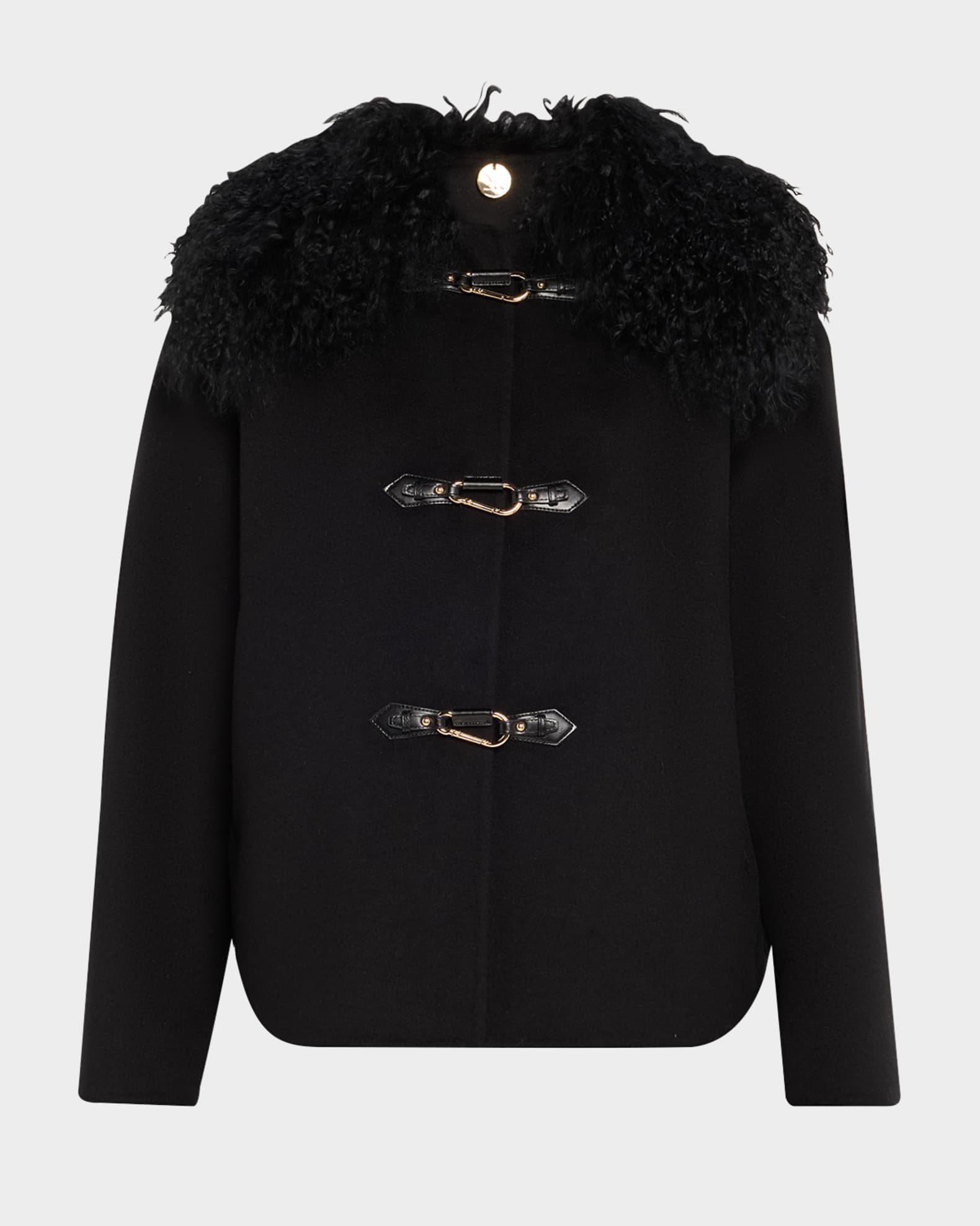 Kobi Halperin Shirley Wool Shearling-Collar Coat | Neiman Marcus