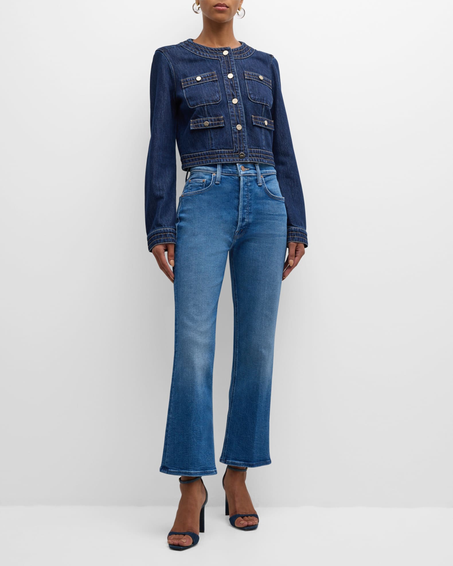 PAIGE Kiya Tailored Denim Jacket | Neiman Marcus