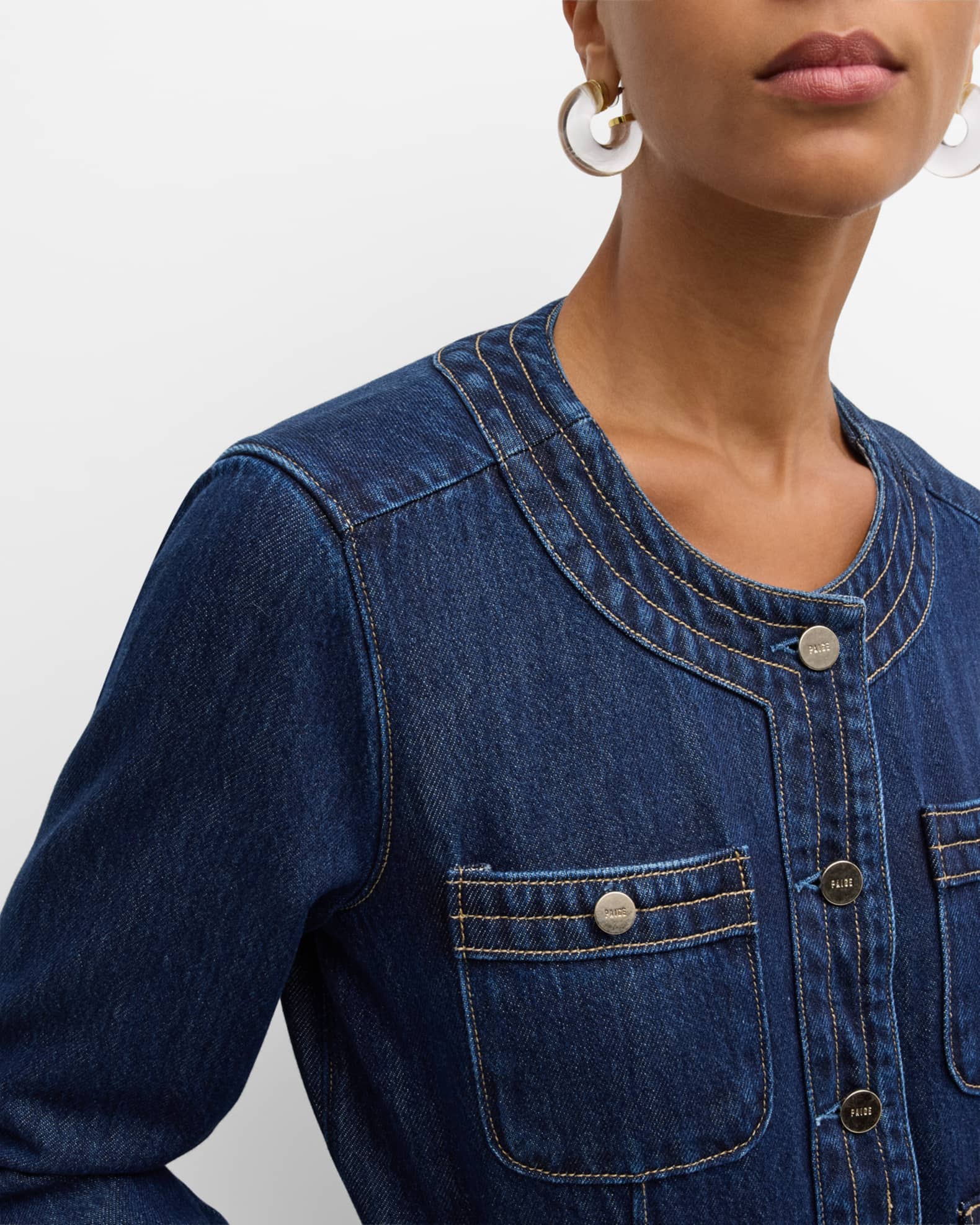 PAIGE Kiya Tailored Denim Jacket | Neiman Marcus