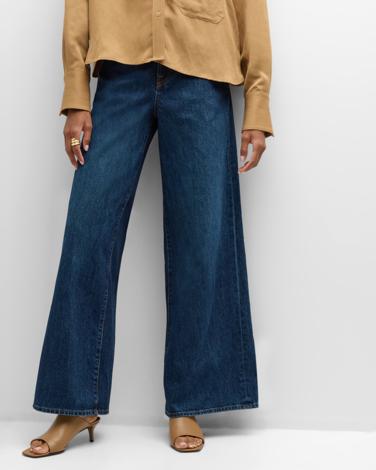 TWP Tiny Dancer Wide-Leg Denim Jeans | Neiman Marcus