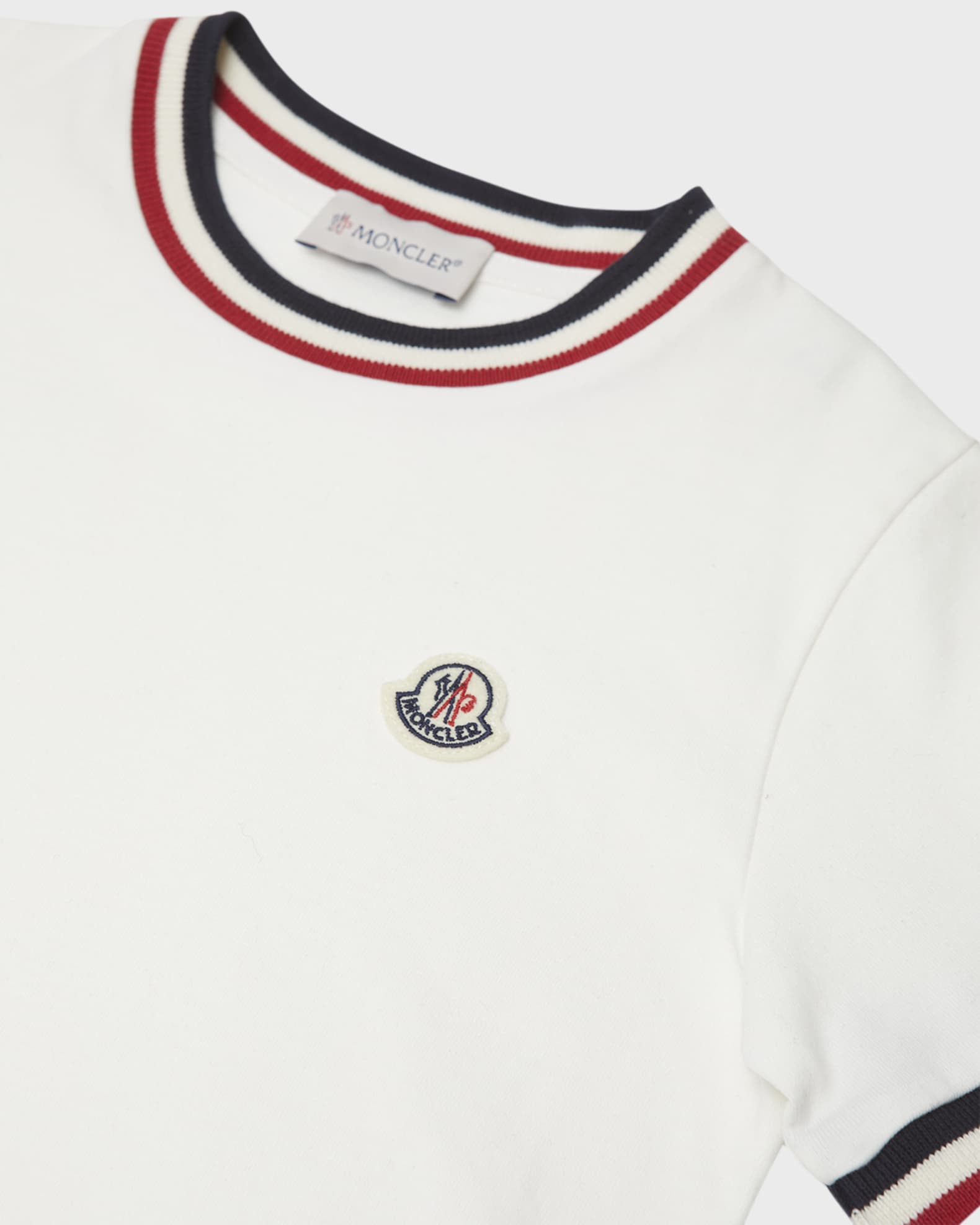 Moncler Boy's Classic Logo Emblem T-Shirt, Size 8-14 | Neiman Marcus