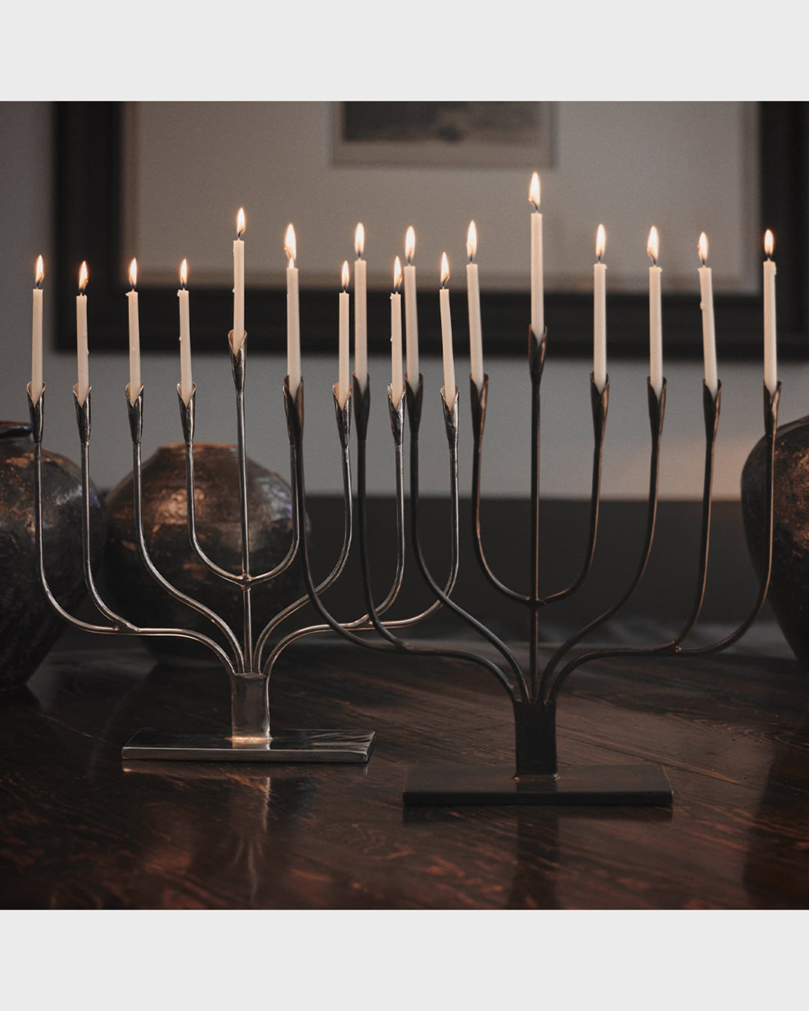 Jan Barboglio Cast Iron Menorah | Neiman Marcus