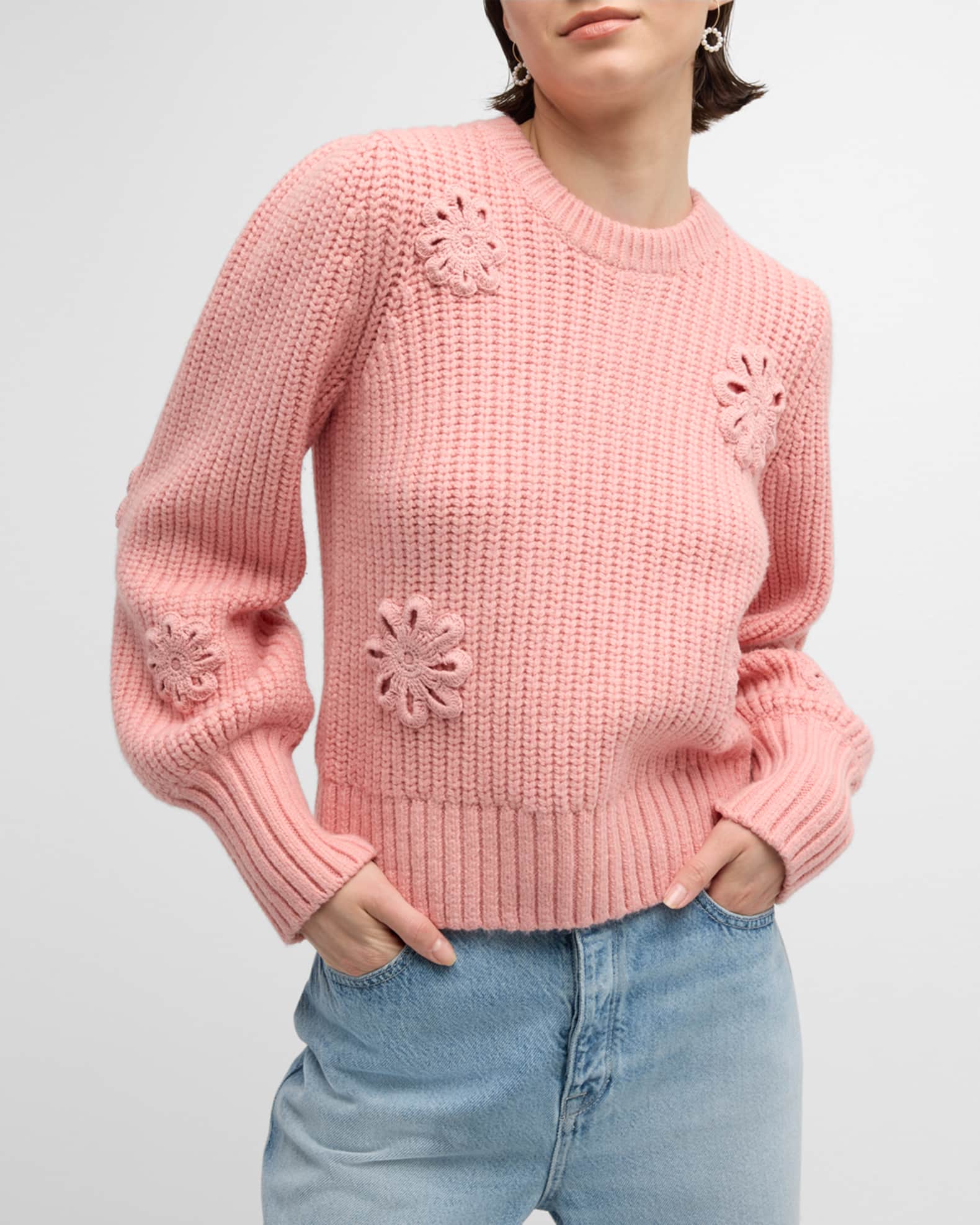 Rails Romy Floral Crewneck Sweater | Neiman Marcus