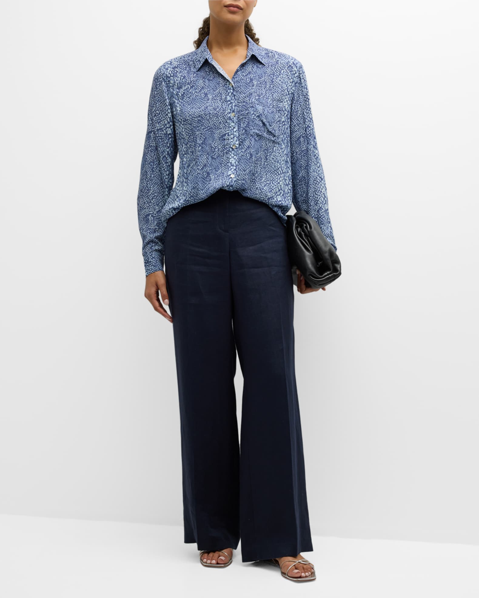 Rails Josephine Python Button-Front Shirt | Neiman Marcus
