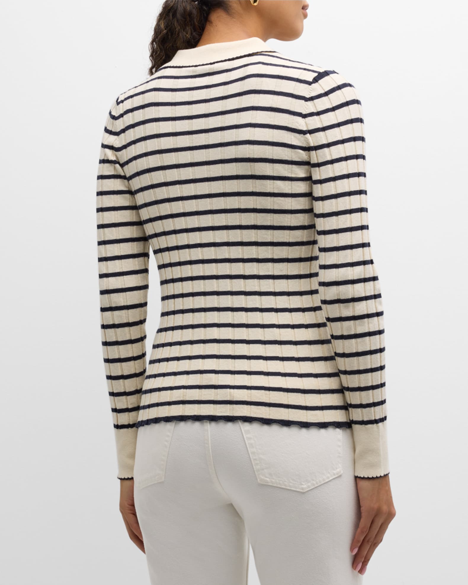 Rails Aurelia Striped Rib-Knit Top | Neiman Marcus