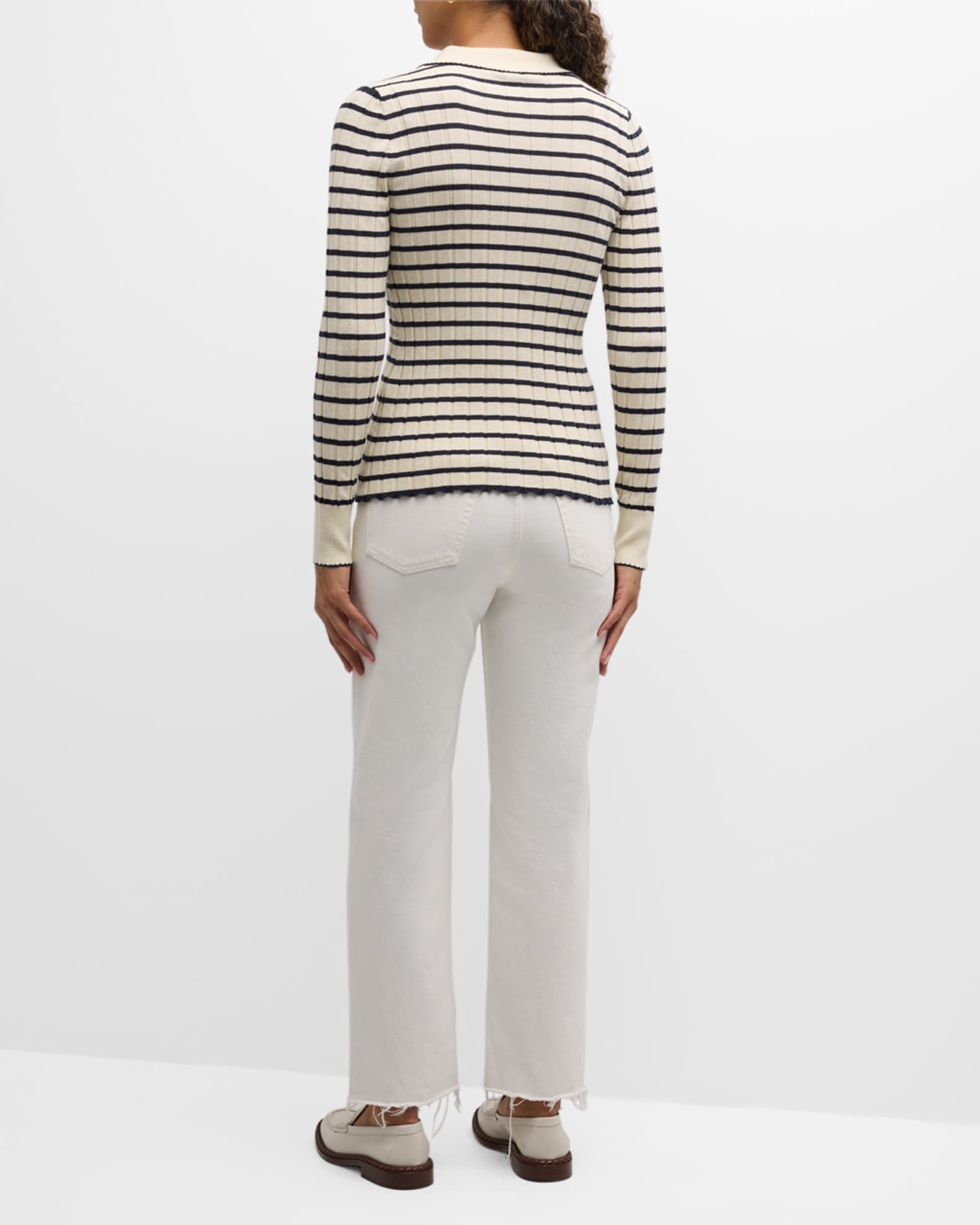 Rails Aurelia Striped Rib-Knit Top | Neiman Marcus