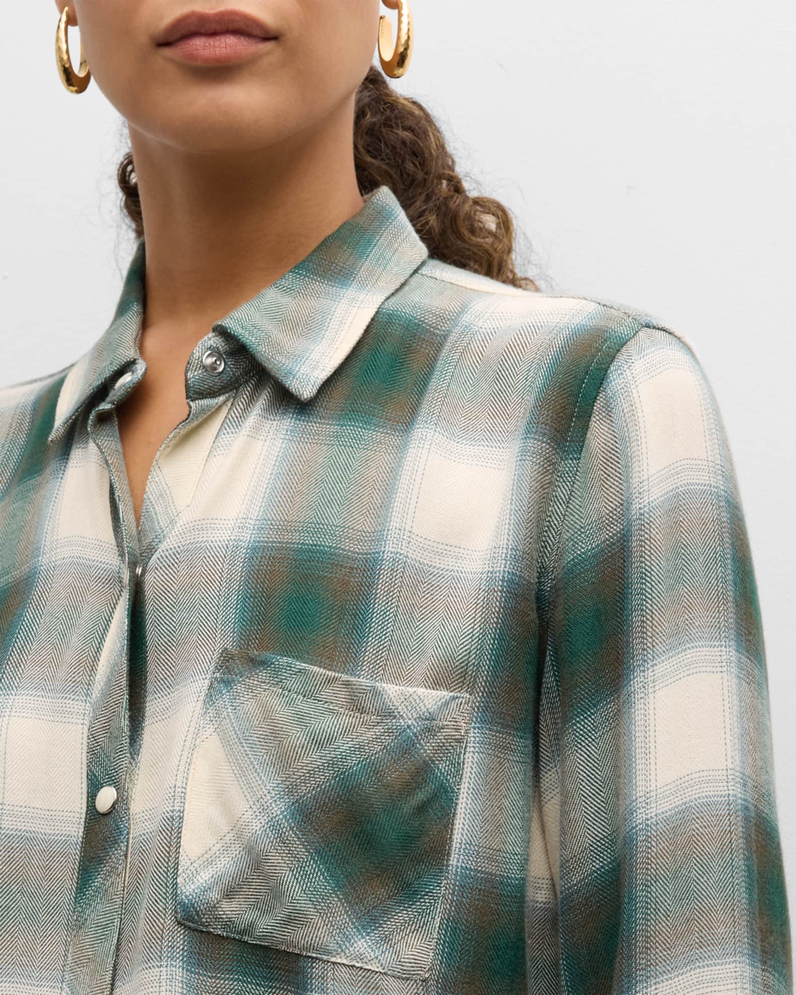 Rails Hunter Plaid Button-Front Shirt | Neiman Marcus