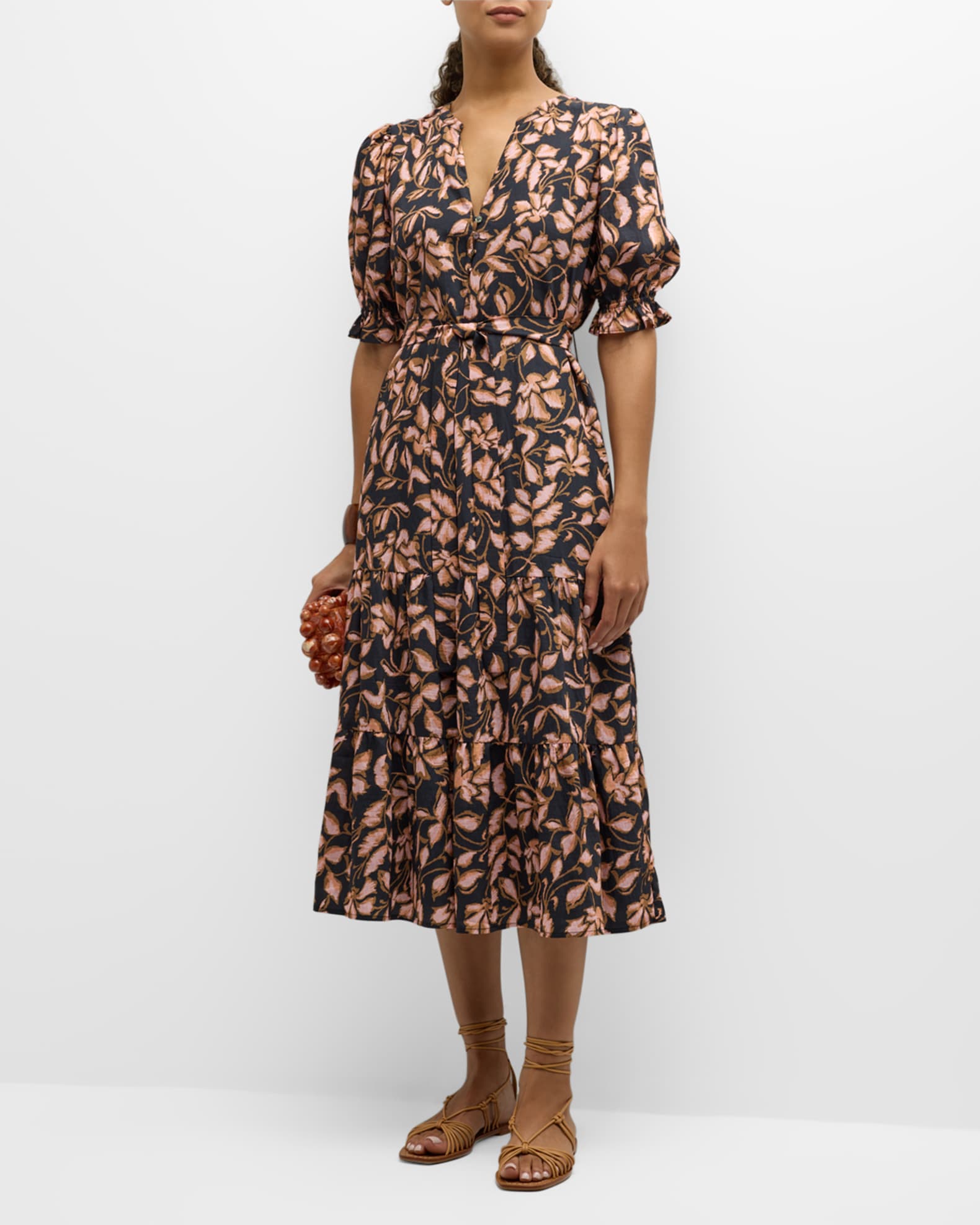 Rails Eliana Belted Midi Dress | Neiman Marcus