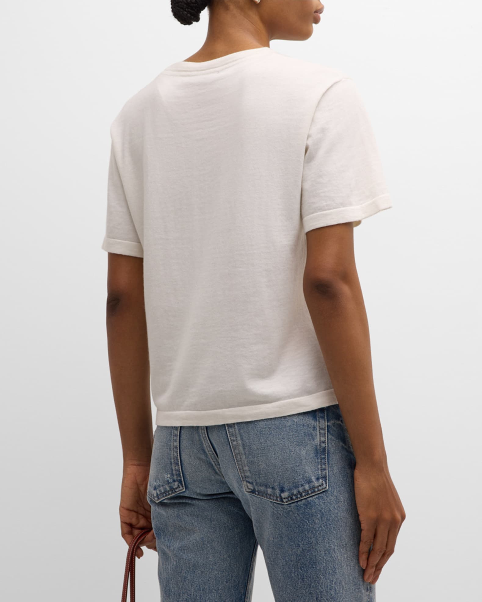 Rails Cotton Cashmere Crewneck T-Shirt | Neiman Marcus