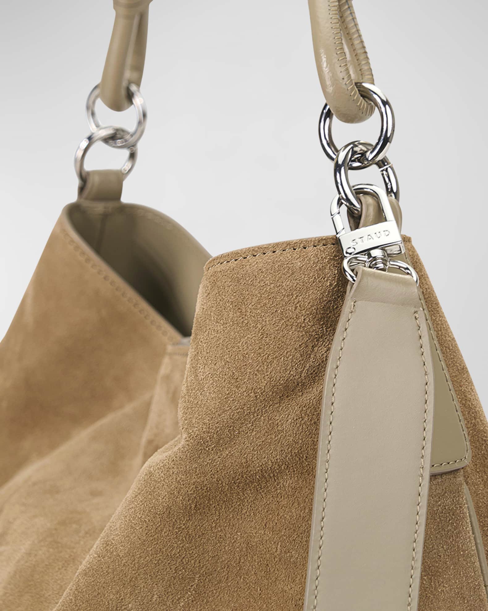 STAUD Perry Suede Hobo Bag | Neiman Marcus