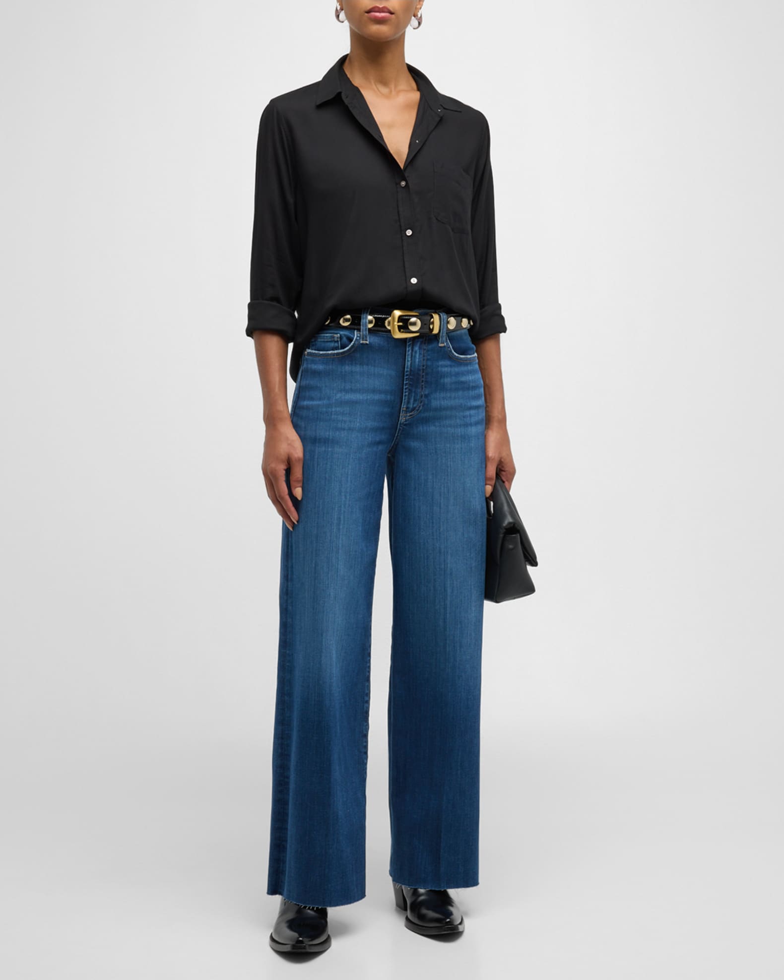 Rails Wren Button-Front Shirt | Neiman Marcus