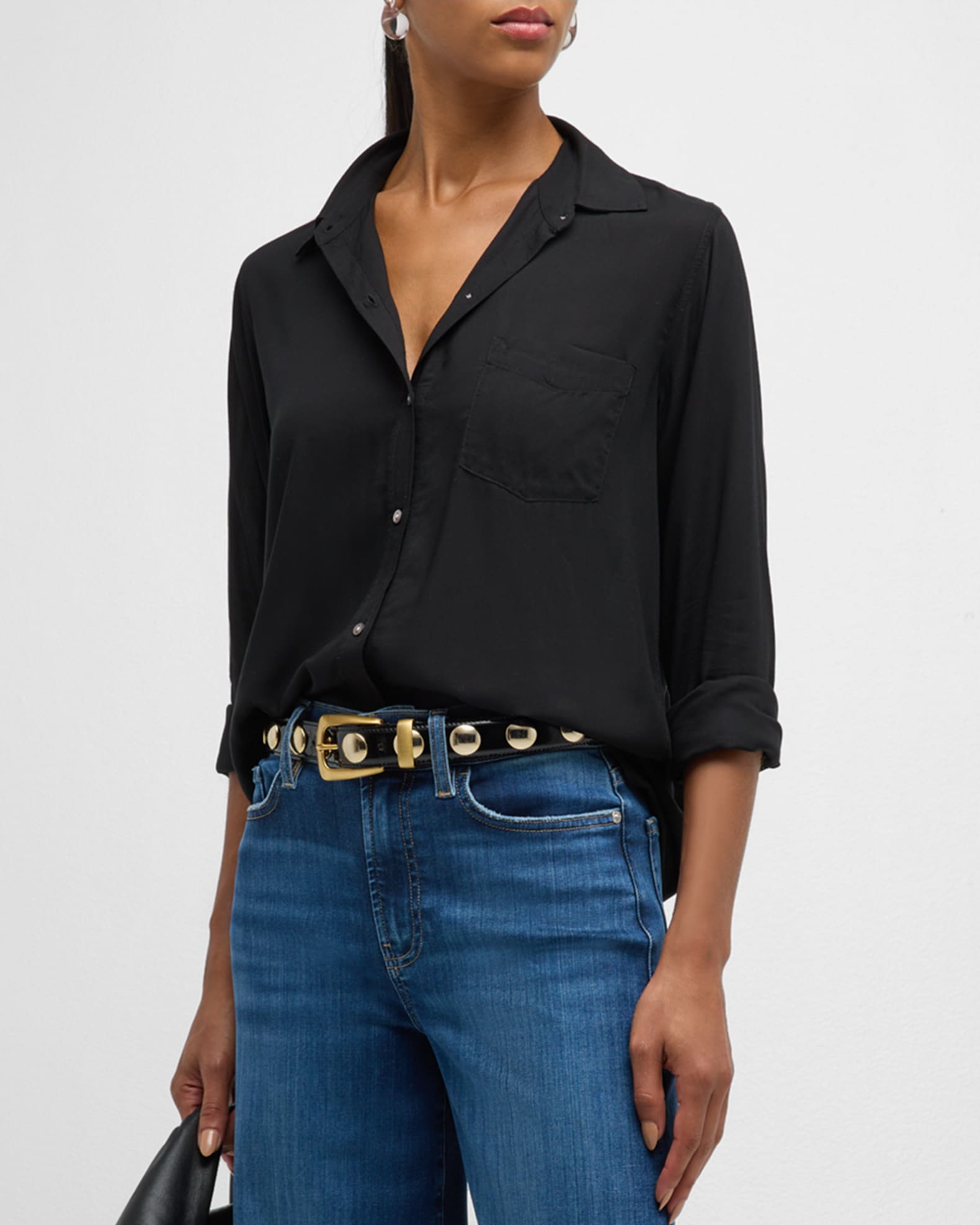 Rails Wren Button-Front Shirt | Neiman Marcus