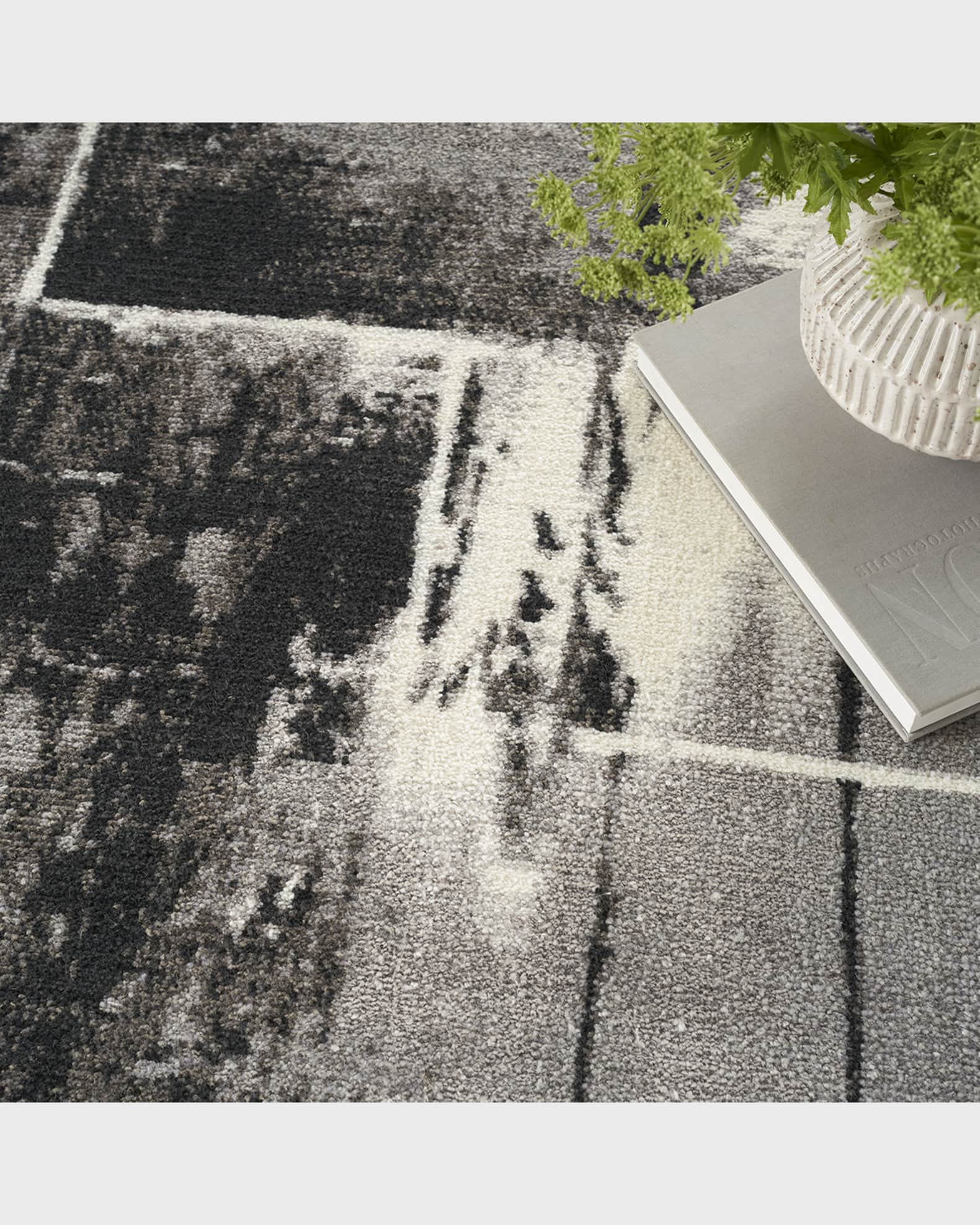 Charcoal Stroke Power-Loomed Rug | Neiman Marcus