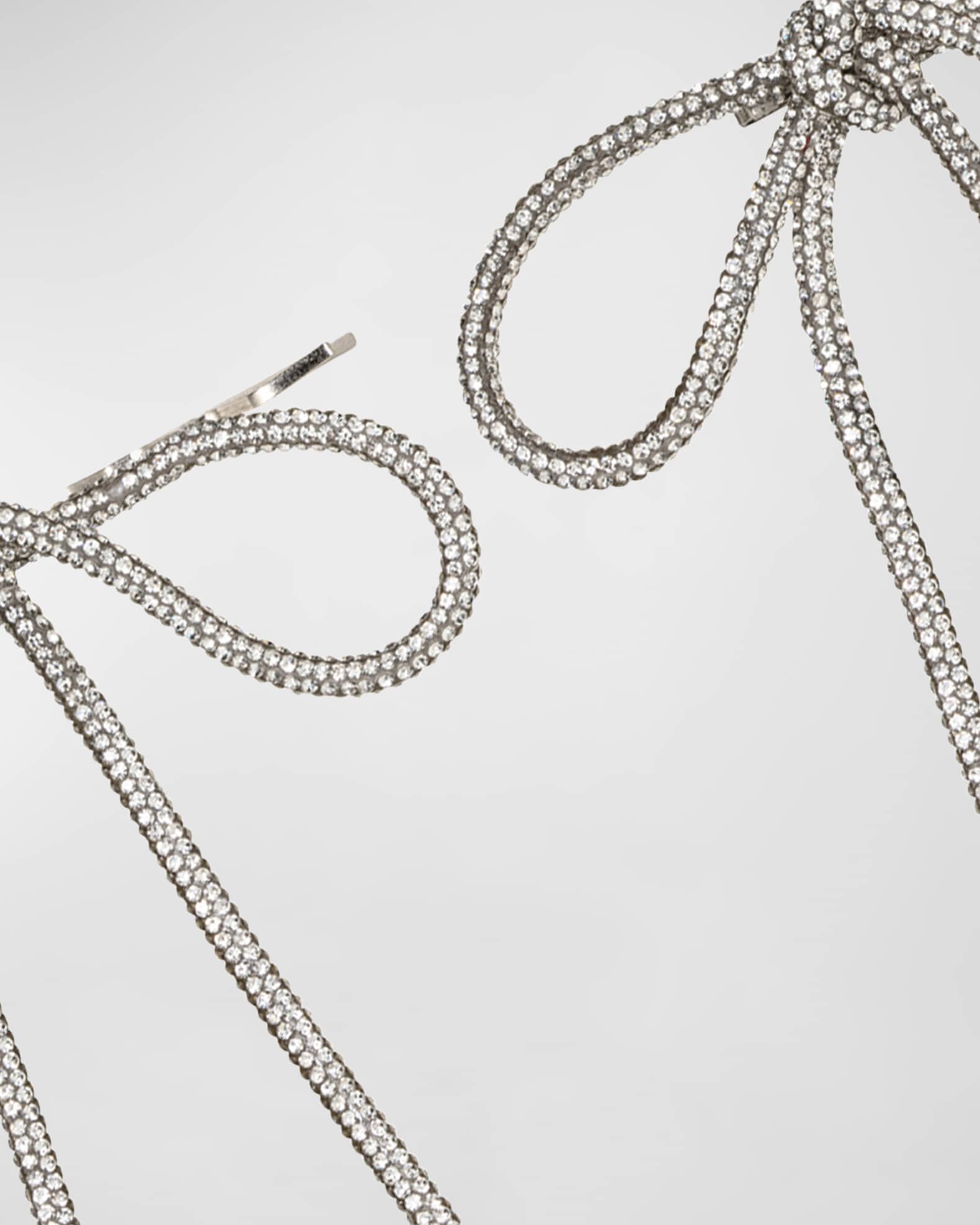 Jennifer Behr Ava Crystal Bow Bobby Pins, Set of 2 | Neiman Marcus