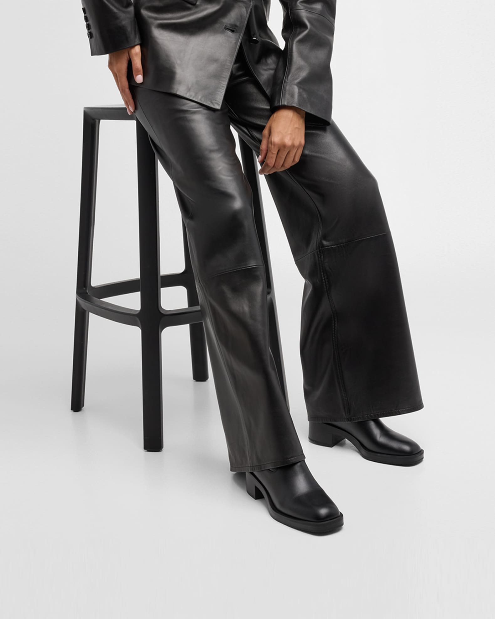 Stuart Weitzman Kaia Calfskin Ankle Boots | Neiman Marcus