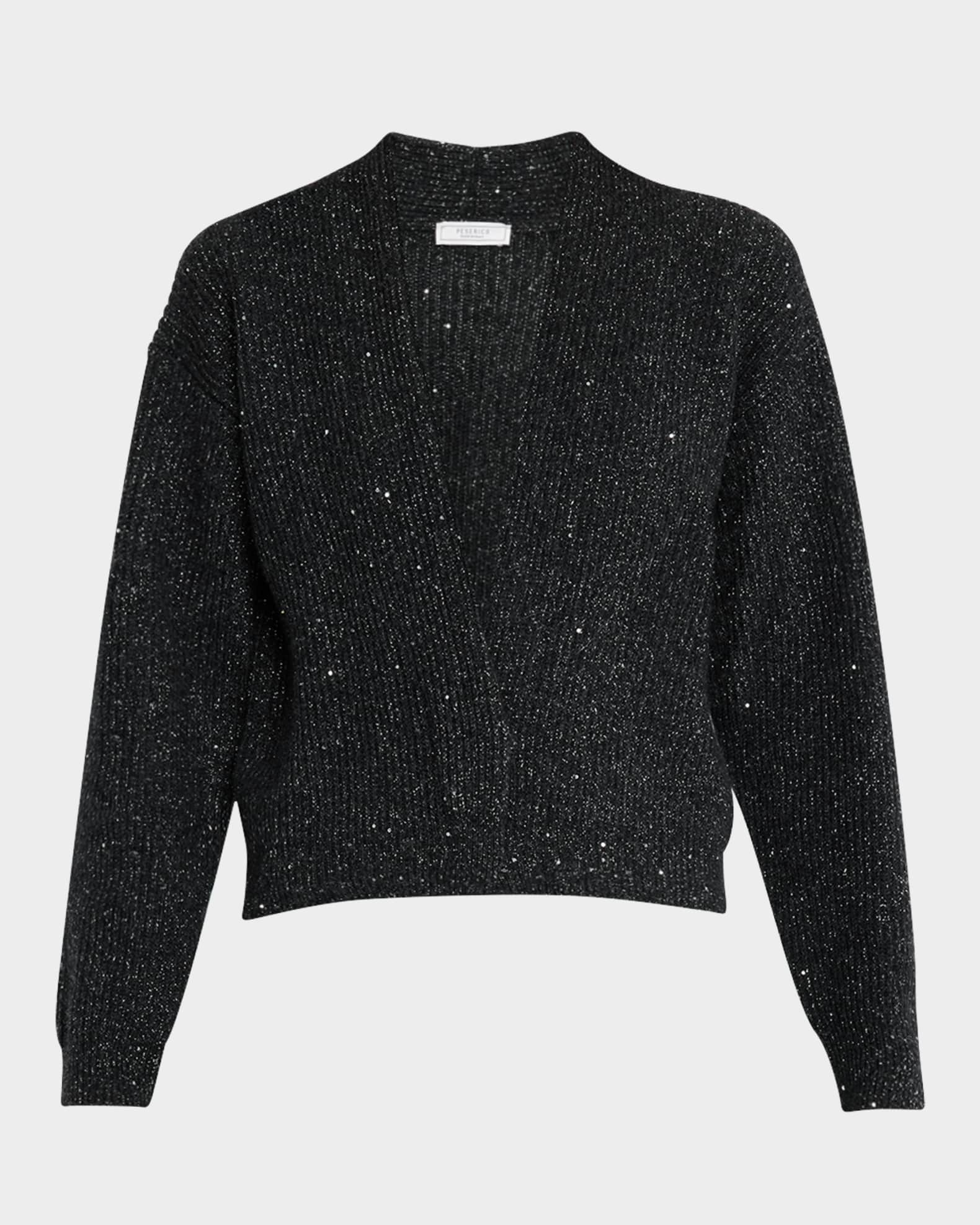 Peserico Shimmer Sequin-Embellished Cardigan | Neiman Marcus