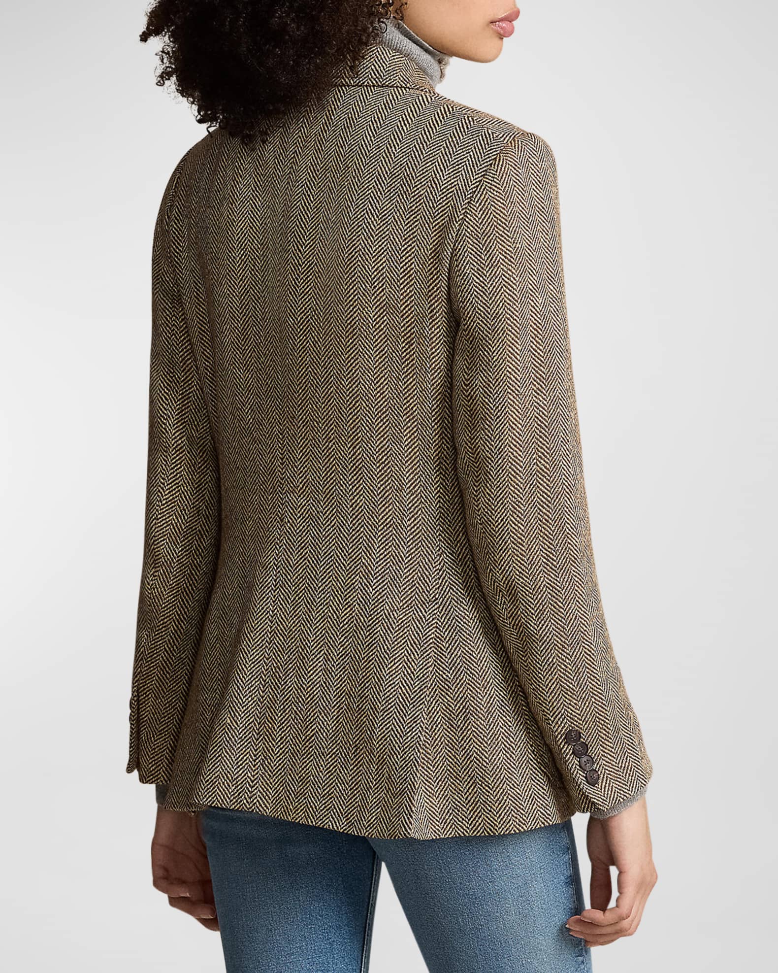 Polo Ralph Lauren Herringbone Linen-Blend Blazer | Neiman Marcus