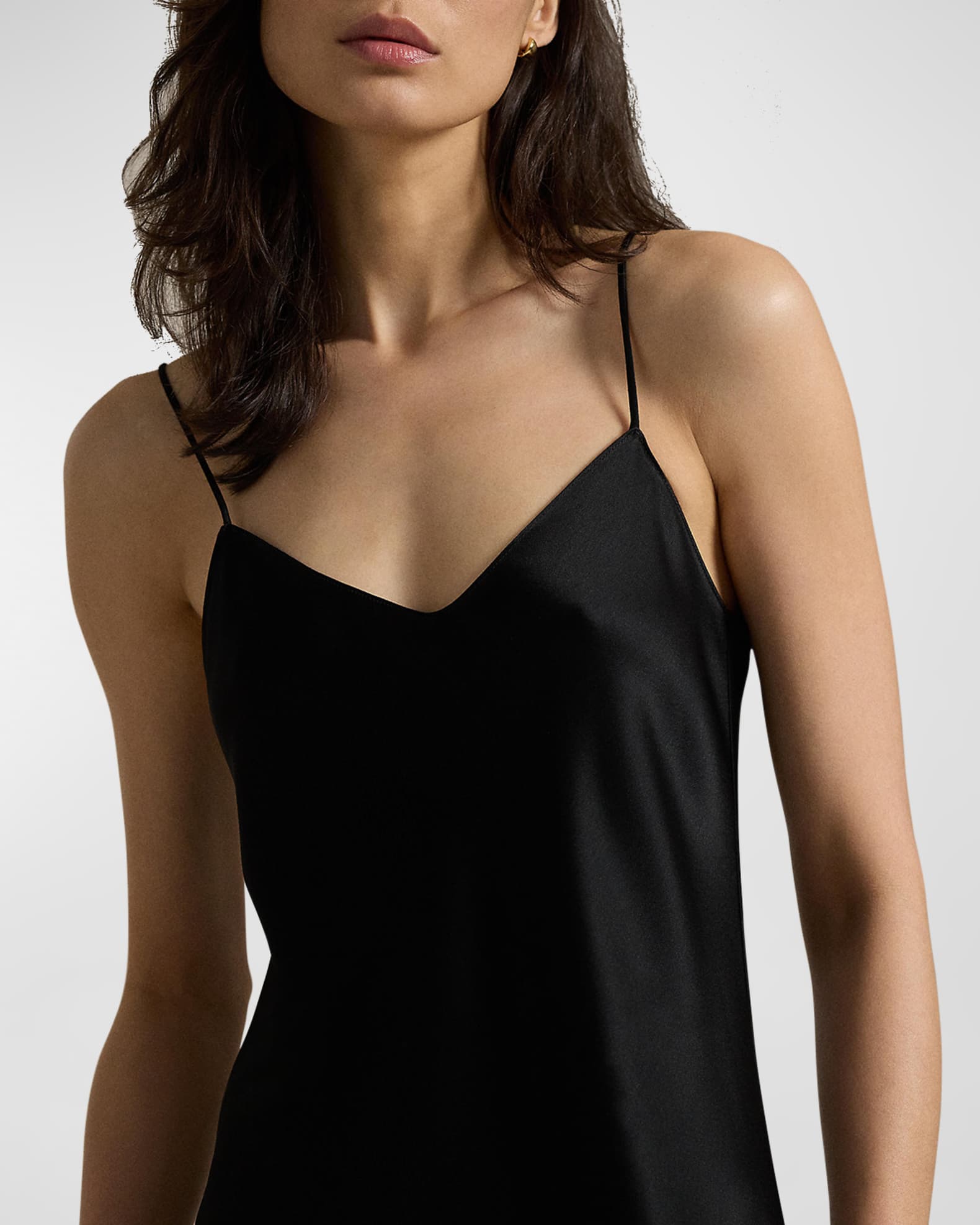 Polo Ralph Lauren Satin Midi Slip Dress | Neiman Marcus