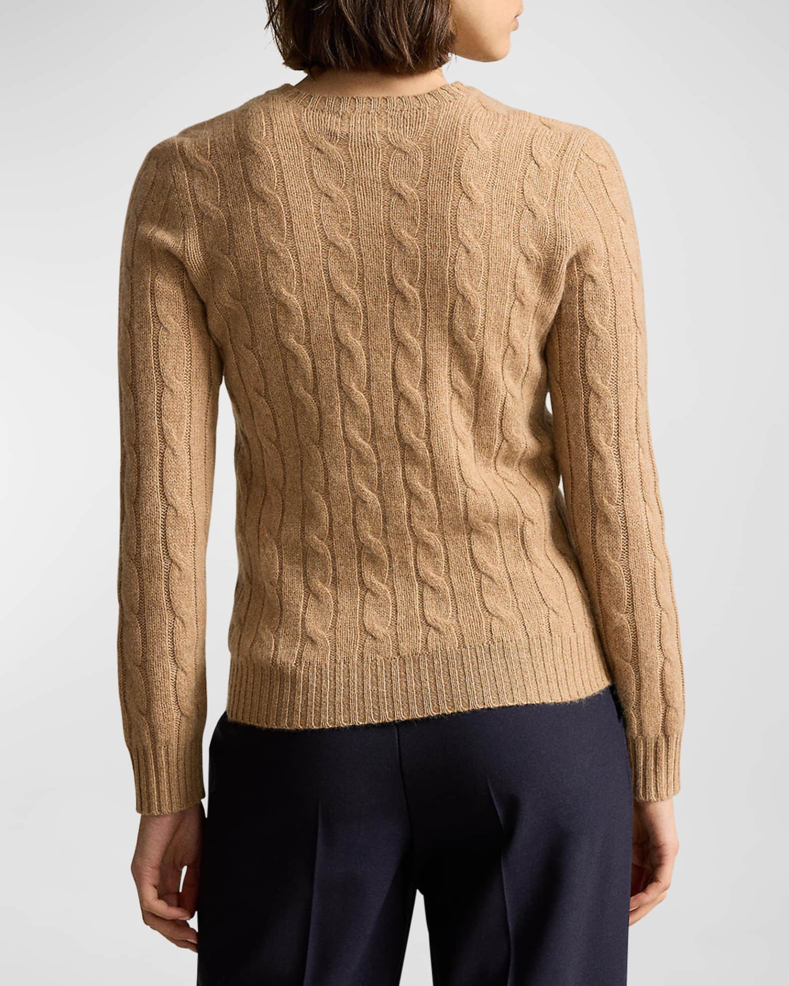 Polo Ralph Lauren Julianna Cable-Knit Cashmere Sweater | Neiman Marcus