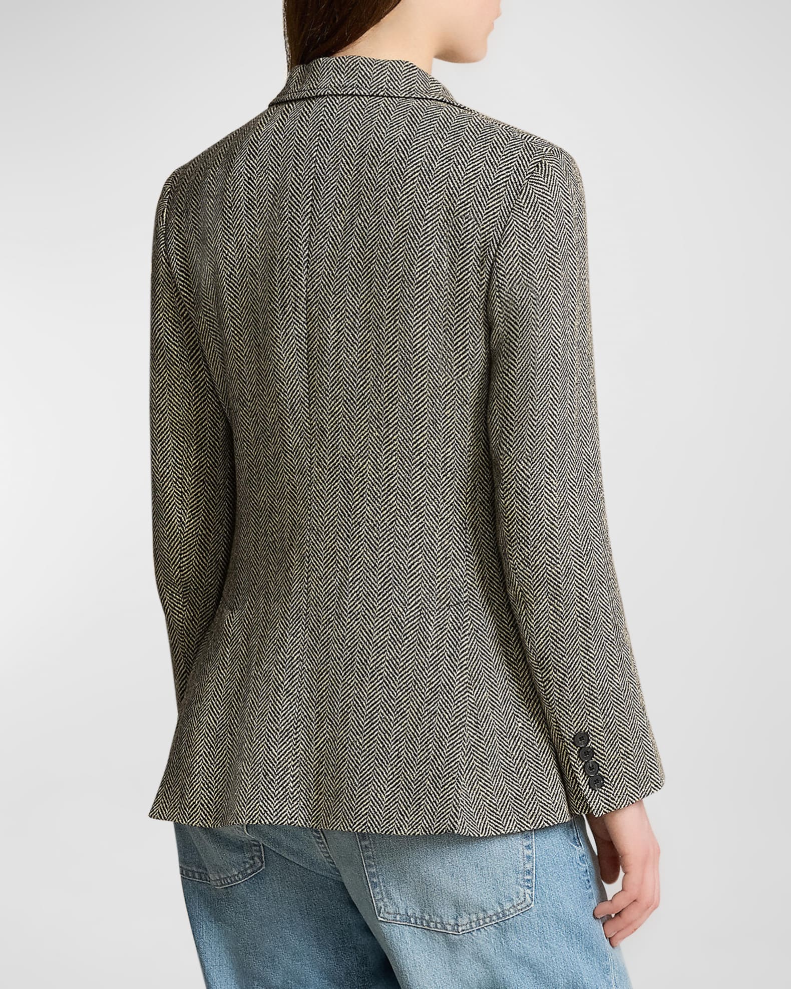 Polo Ralph Lauren Herringbone Linen-Blend Blazer | Neiman Marcus