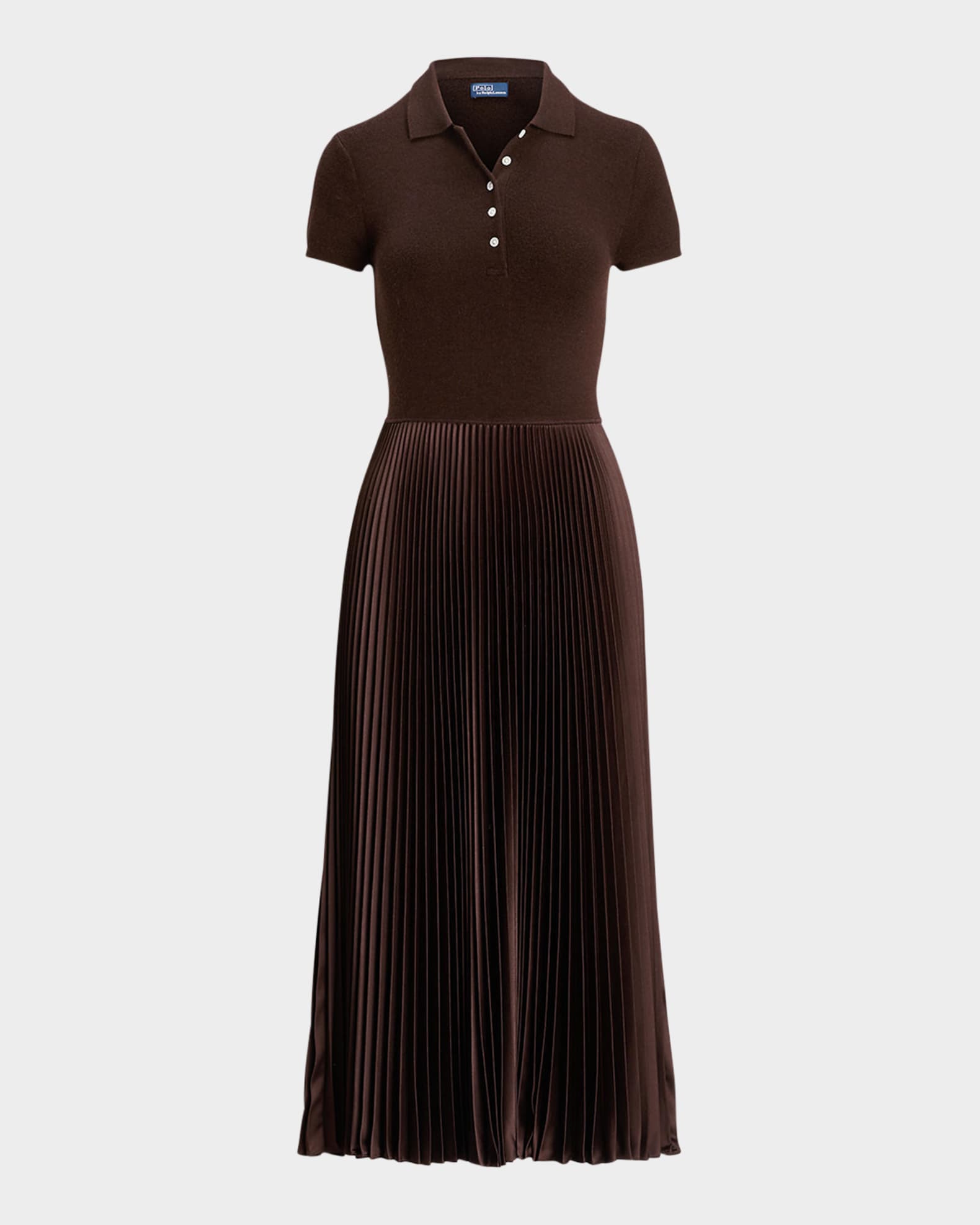 Polo Ralph Lauren Polo Sweater-Bodice Midi Dress | Neiman Marcus