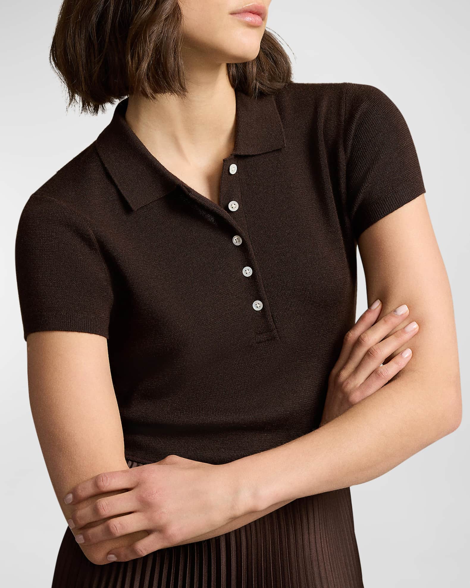 Polo Ralph Lauren Polo Sweater-Bodice Midi Dress | Neiman Marcus