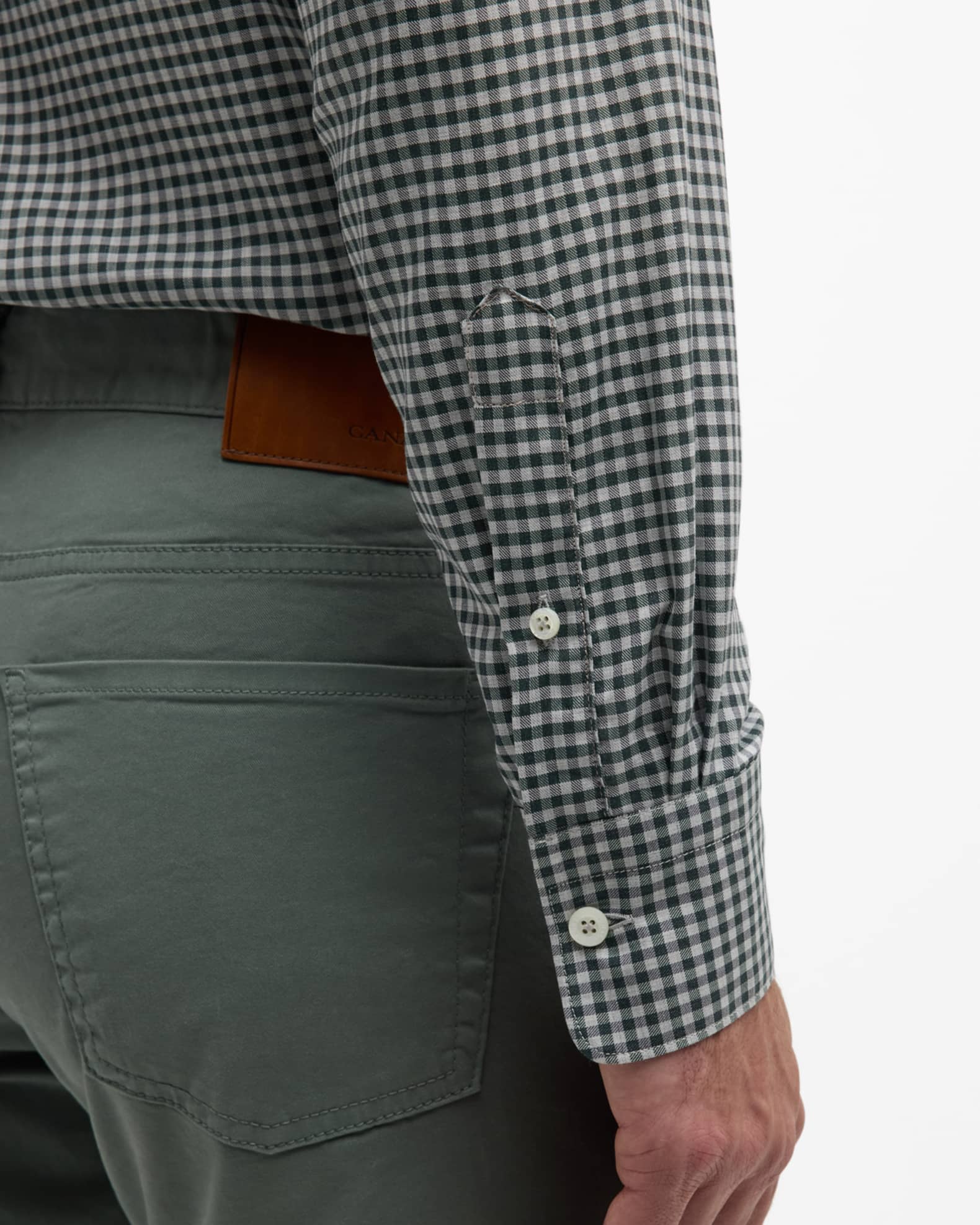 Canali Men's Gingham Button-Front Shirt | Neiman Marcus
