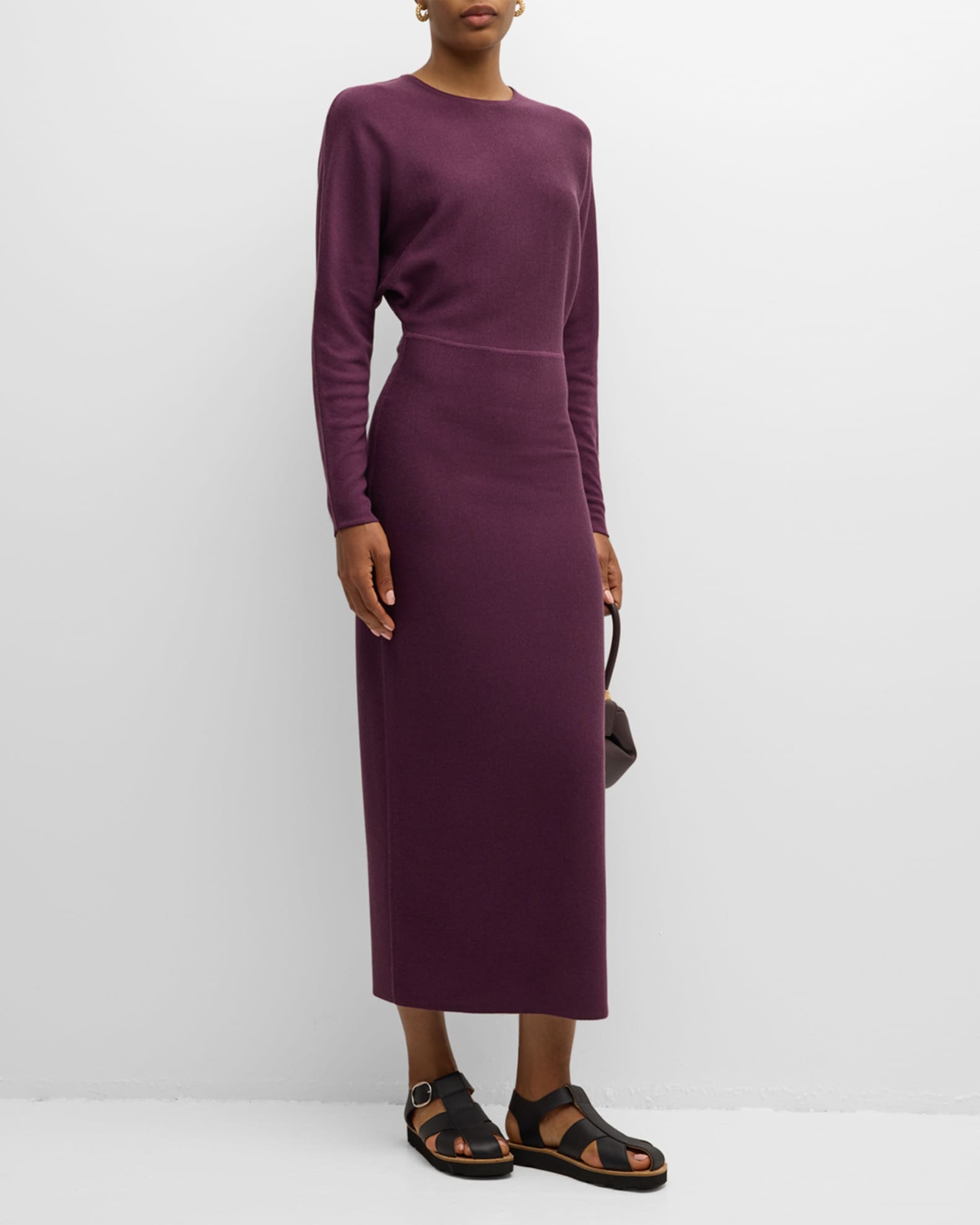 Gabriela Hearst Semaine Batwing-Sleeve Cashmere Dress | Neiman Marcus