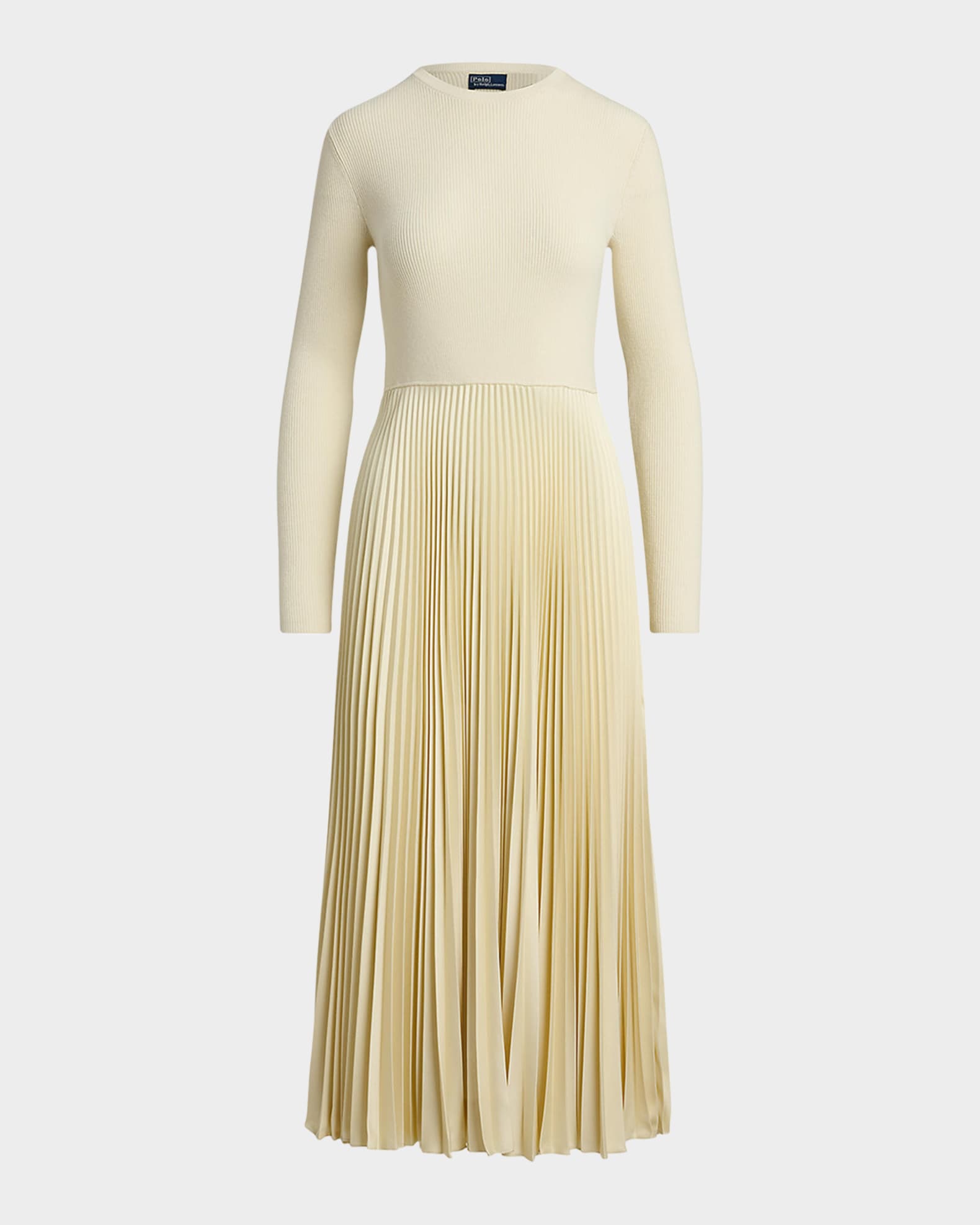 Polo Ralph Lauren Sweater-Bodice Long-Sleeve Dress | Neiman Marcus