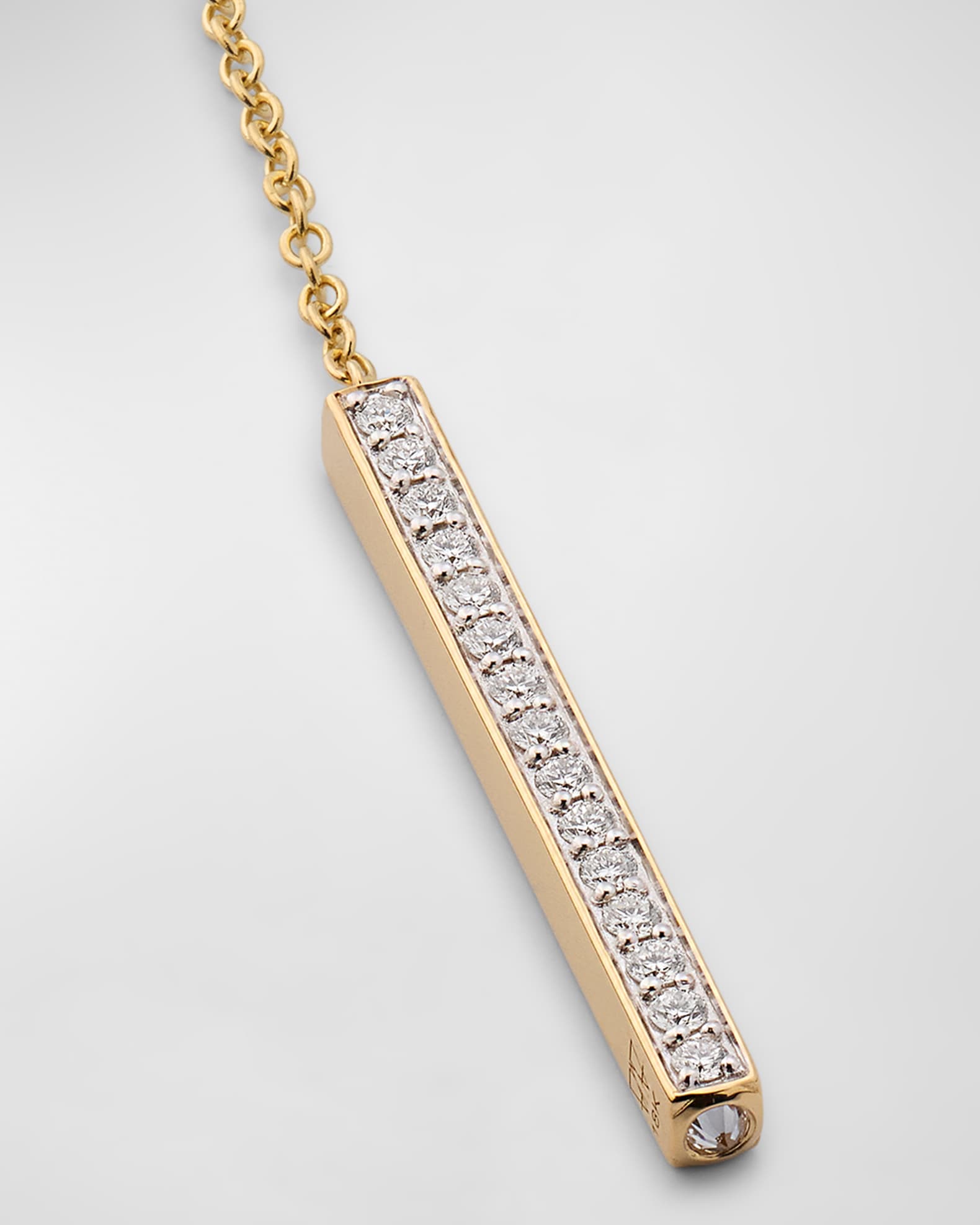 Walters Faith Grant 18K Yellow Gold Diamond 3mm Bar Necklace | Neiman ...