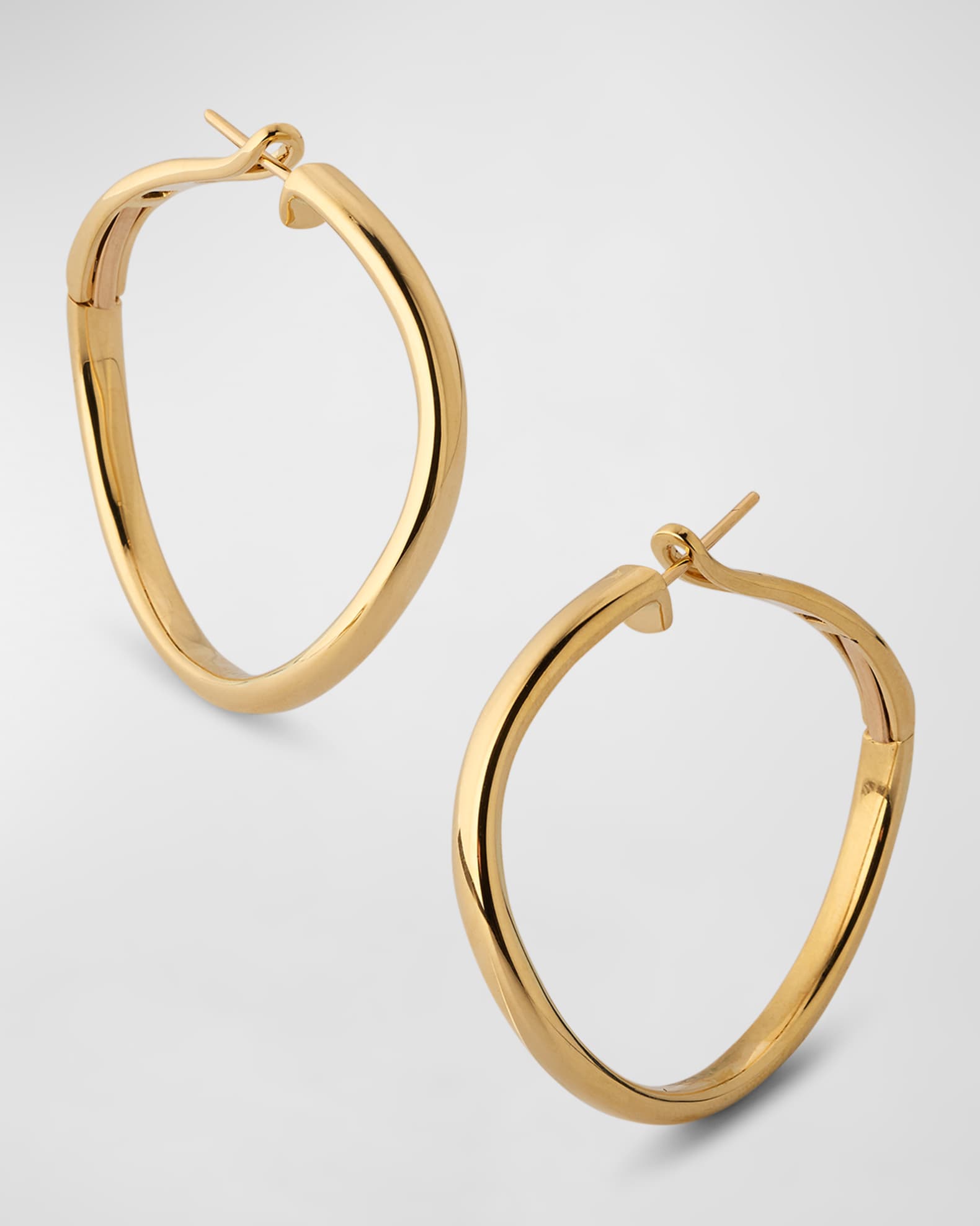 Walters Faith Julian 18K Yellow Gold Curved Hoop Earrings | Neiman Marcus
