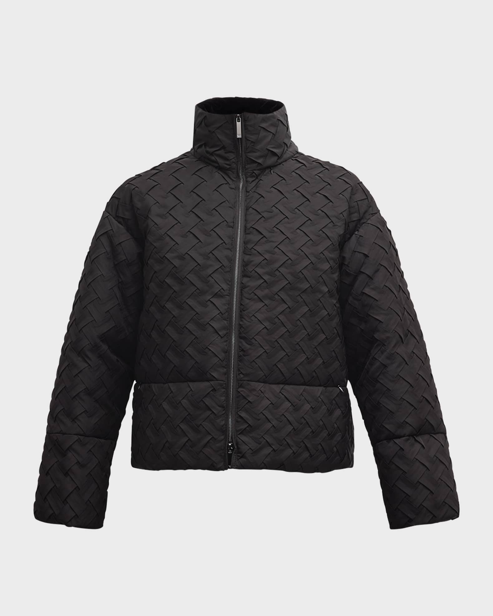 Emporio Armani Weave Texture Puffer Jacket | Neiman Marcus