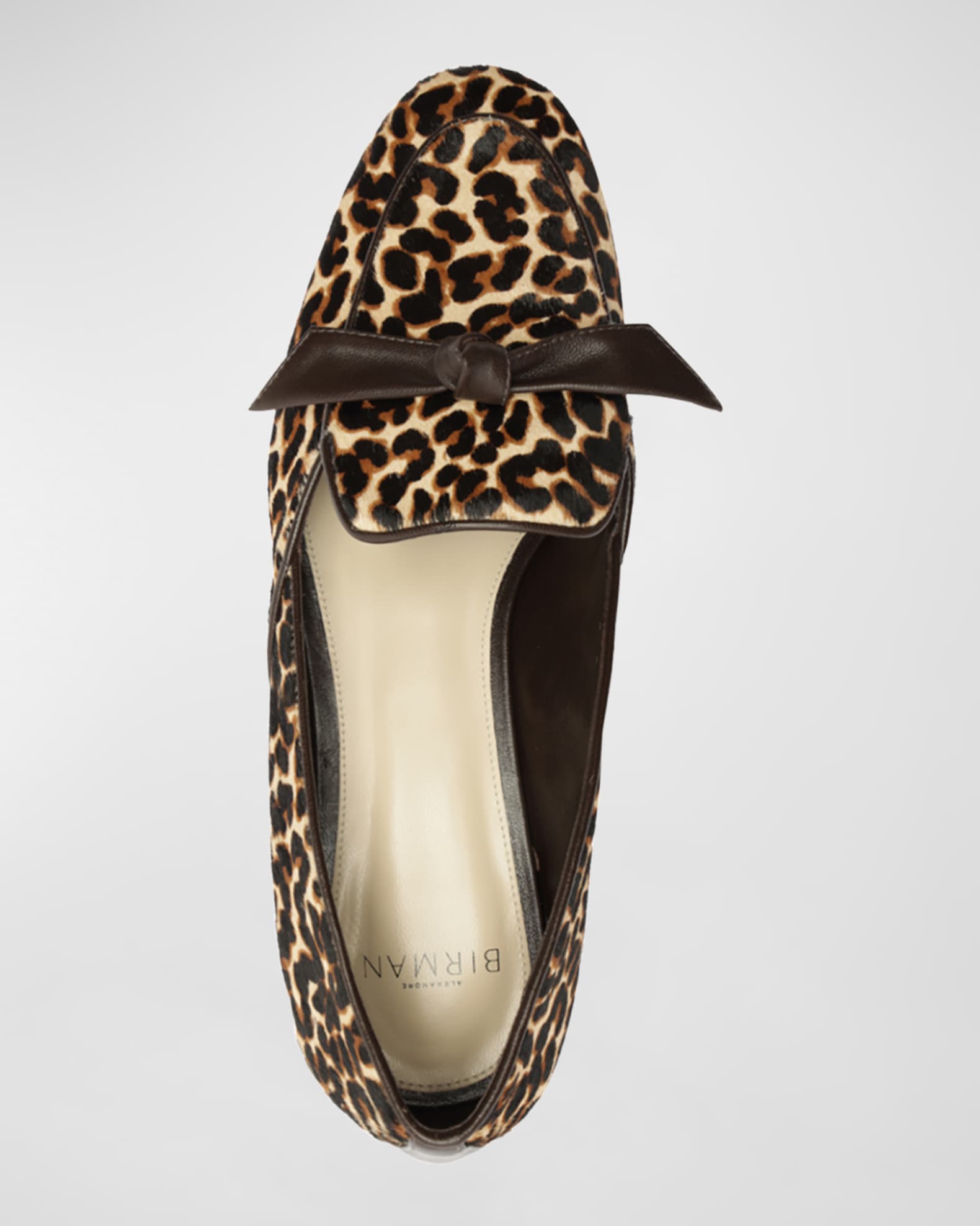 Alexandre Birman Clarita Leopard Bow Loafers | Neiman Marcus