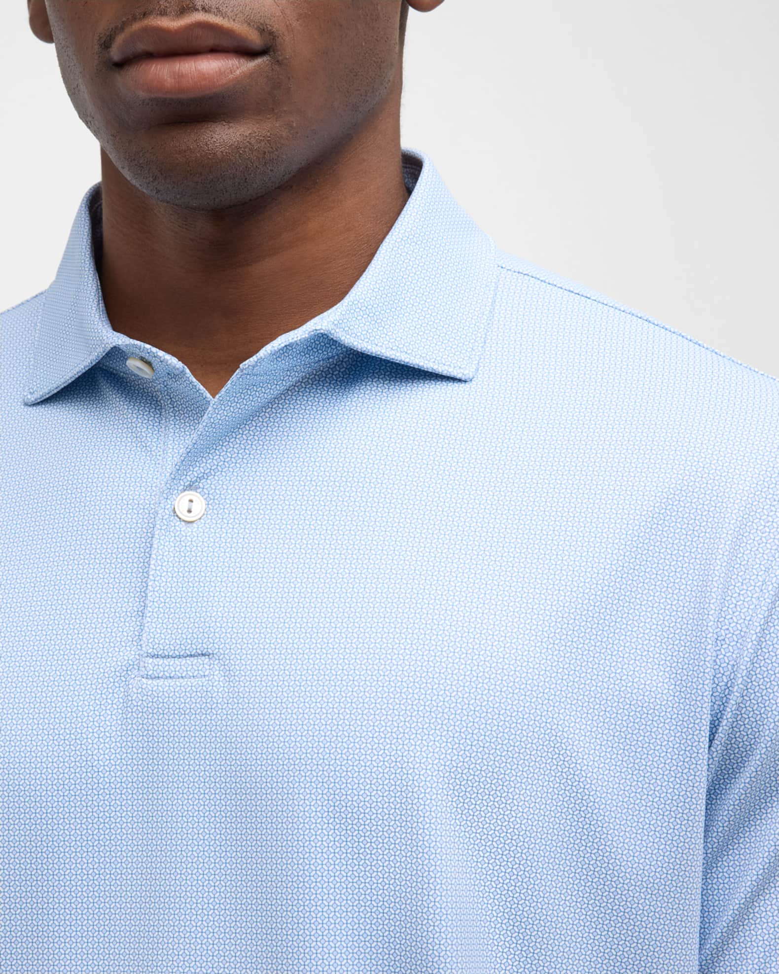 Peter Millar Men's Delancey Dot Performance Polo Shirt | Neiman Marcus